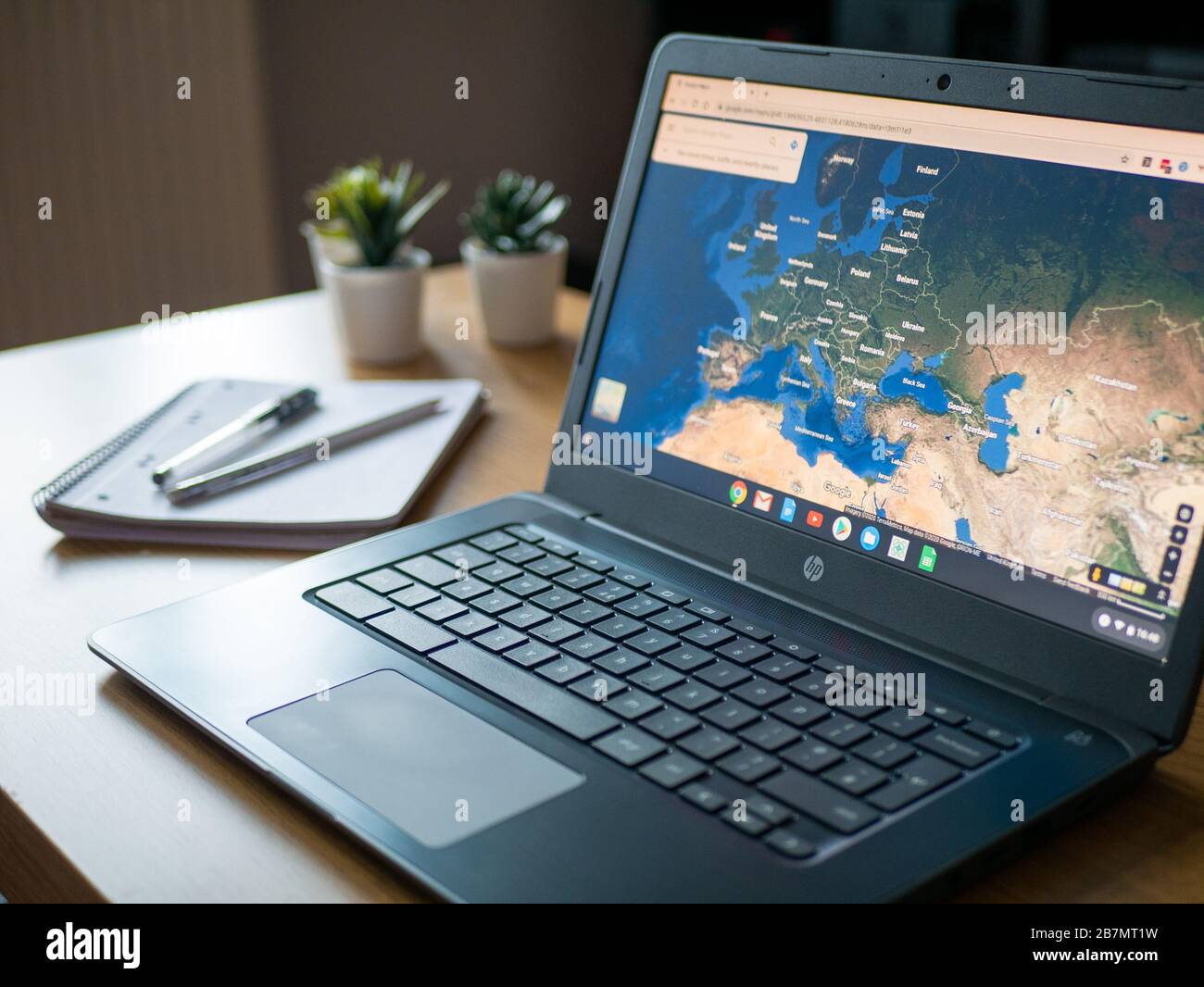 March 2020 UK: Continental Google Maps Satellite View Laptop Chromebook ...