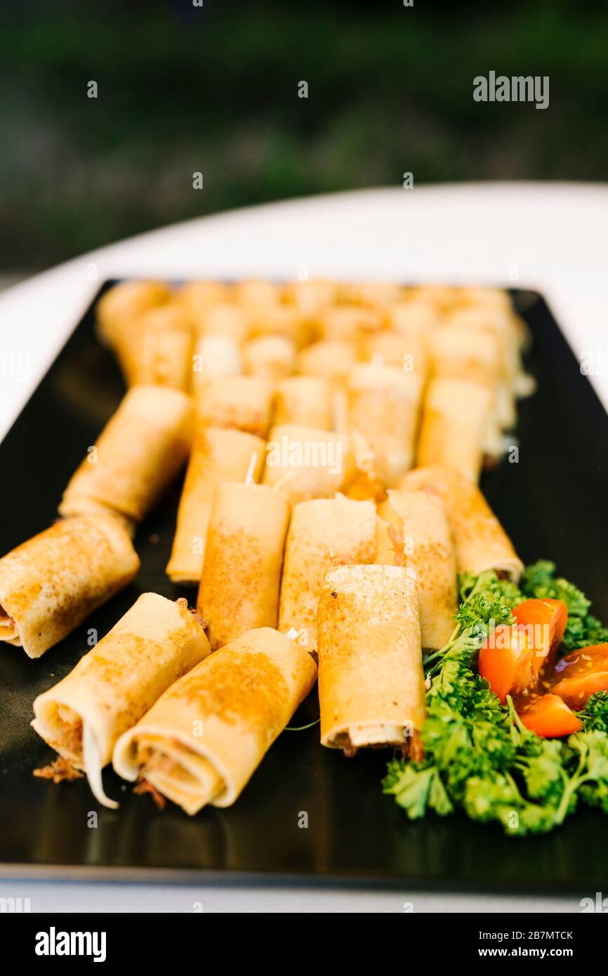 Canape wrap hi-res stock photography and images - Alamy