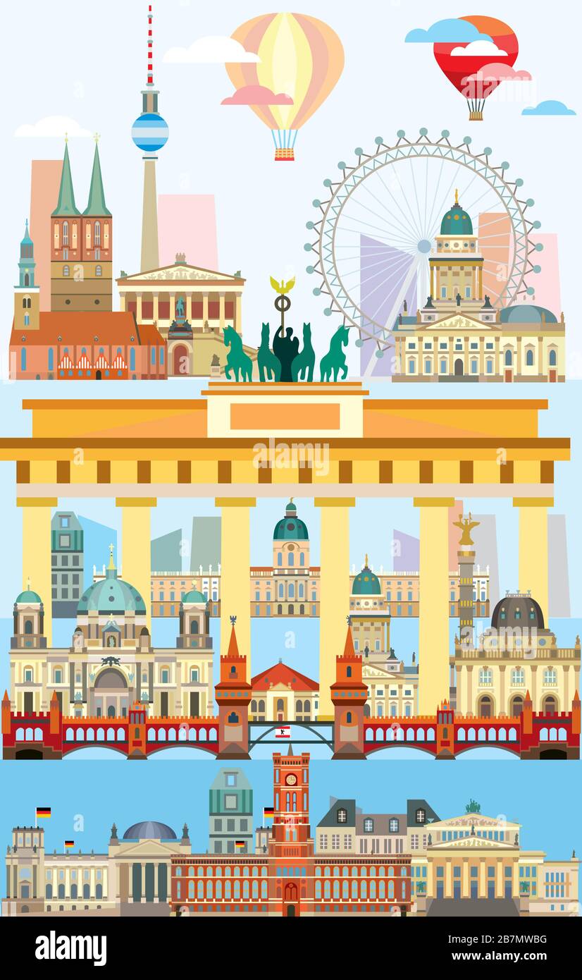 City berlin cityscape in Stock Vector Images - Alamy