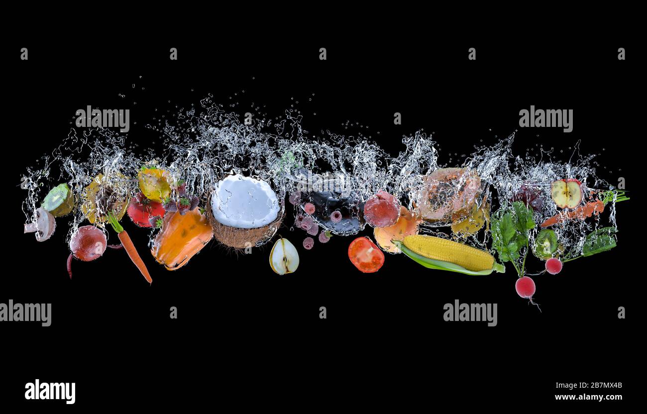 3d Fruits And Vegetables Background