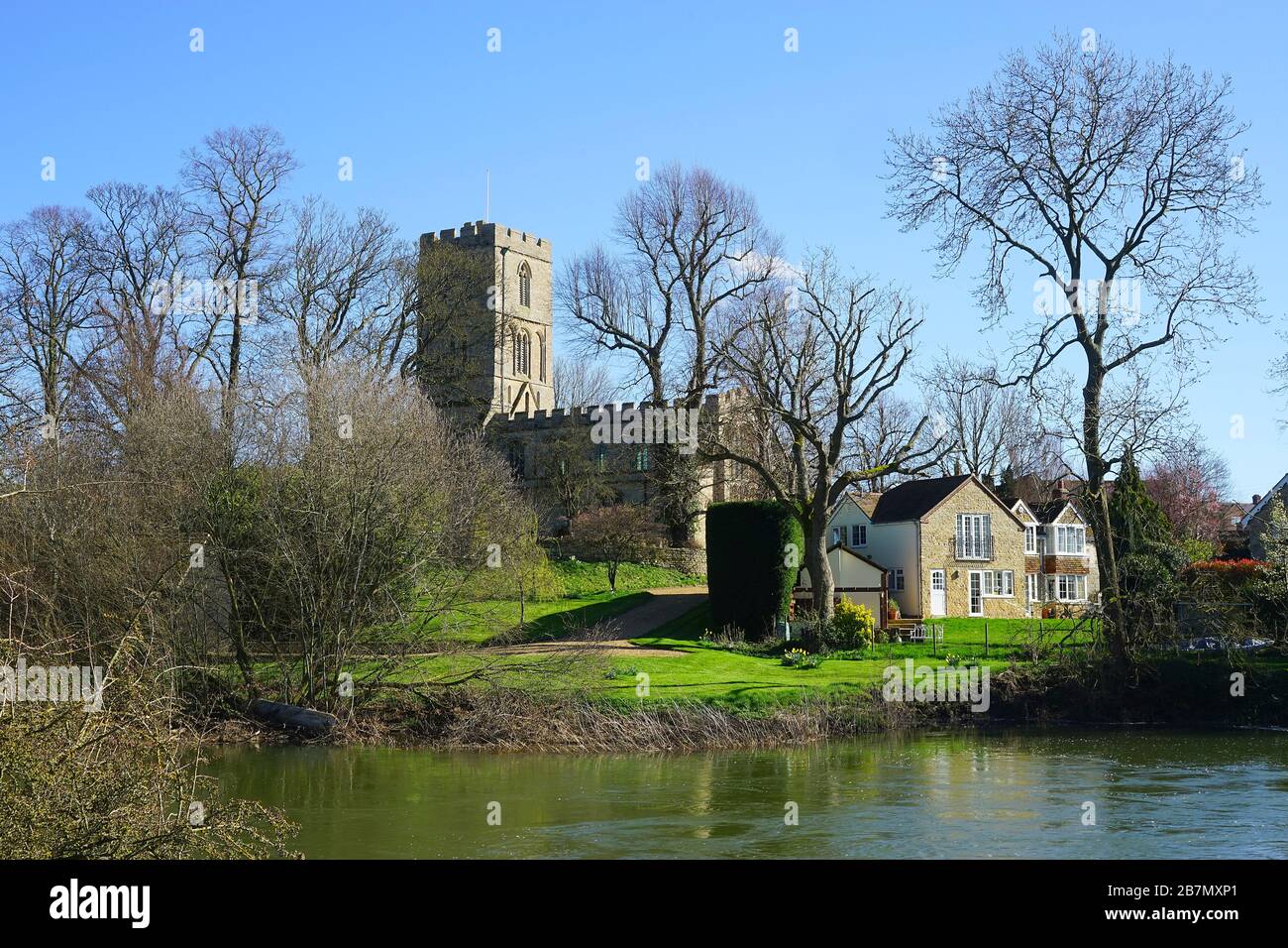 The riverside village of Felmersham Stock Photo - Alamy
