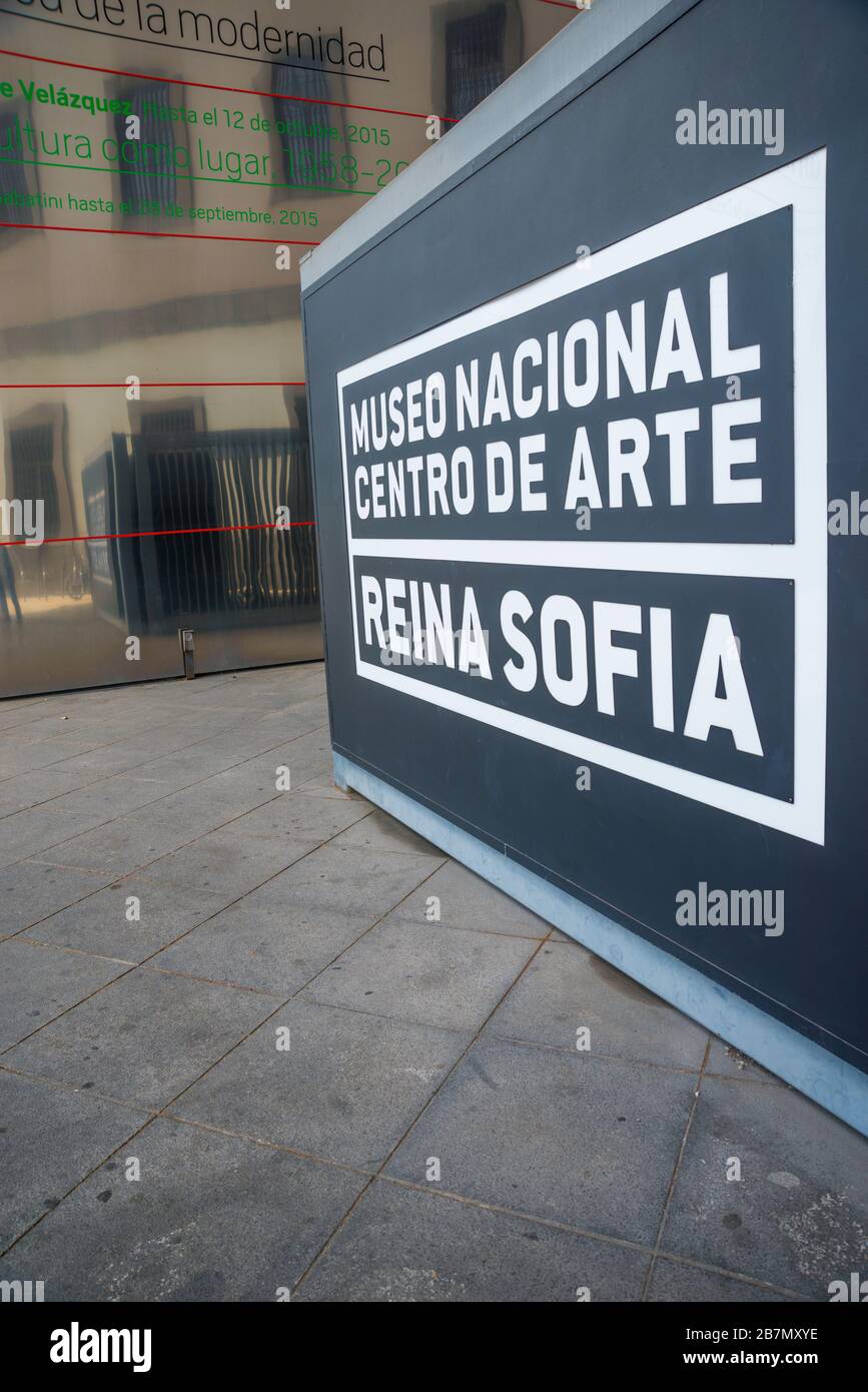 Entrance. Reina Sofia Art Center National Museum, Madrid, Spain Stock Photo - Alamy