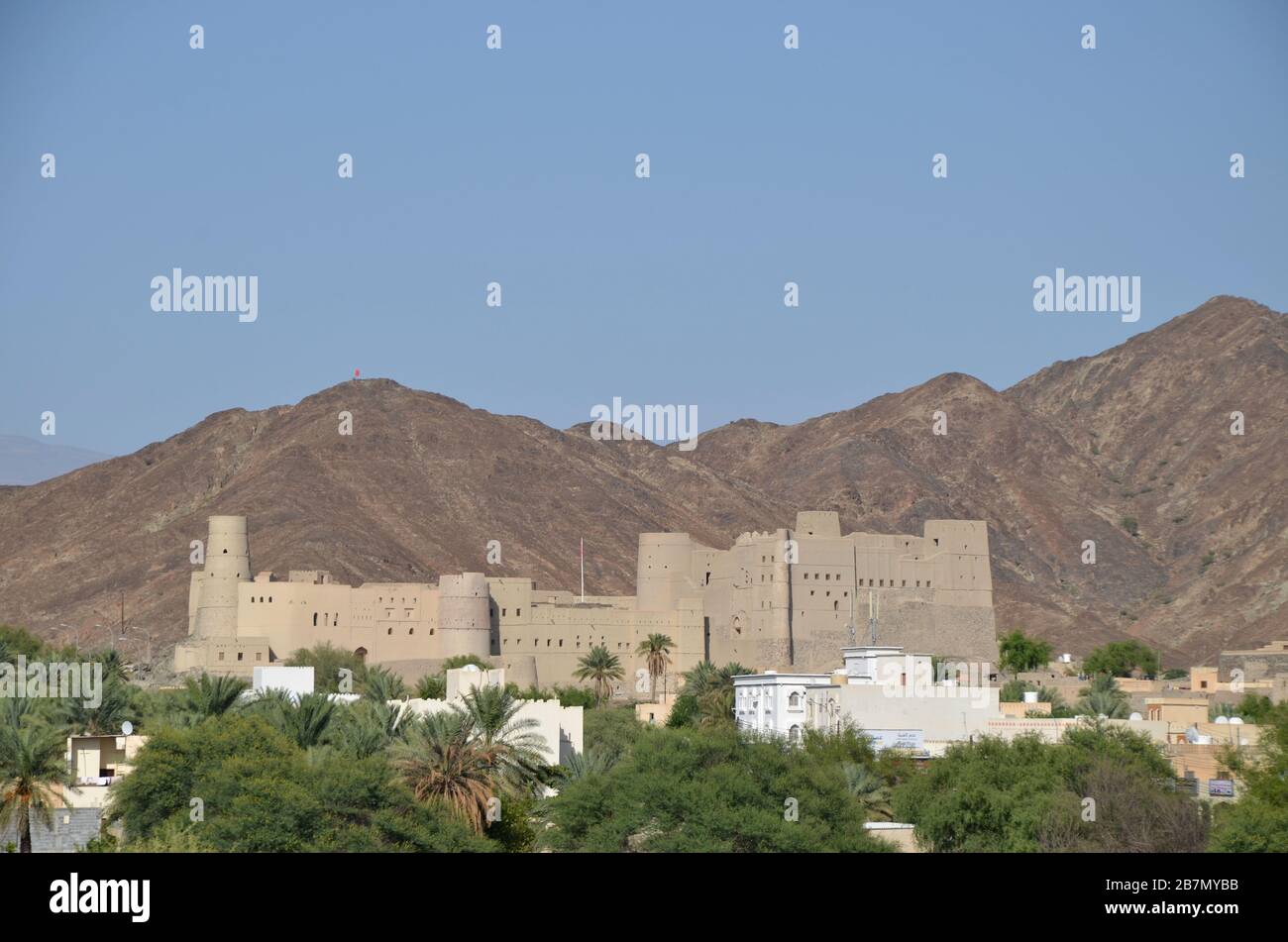 Distant view on historic Bahla fort Oman Stock Photo - Alamy
