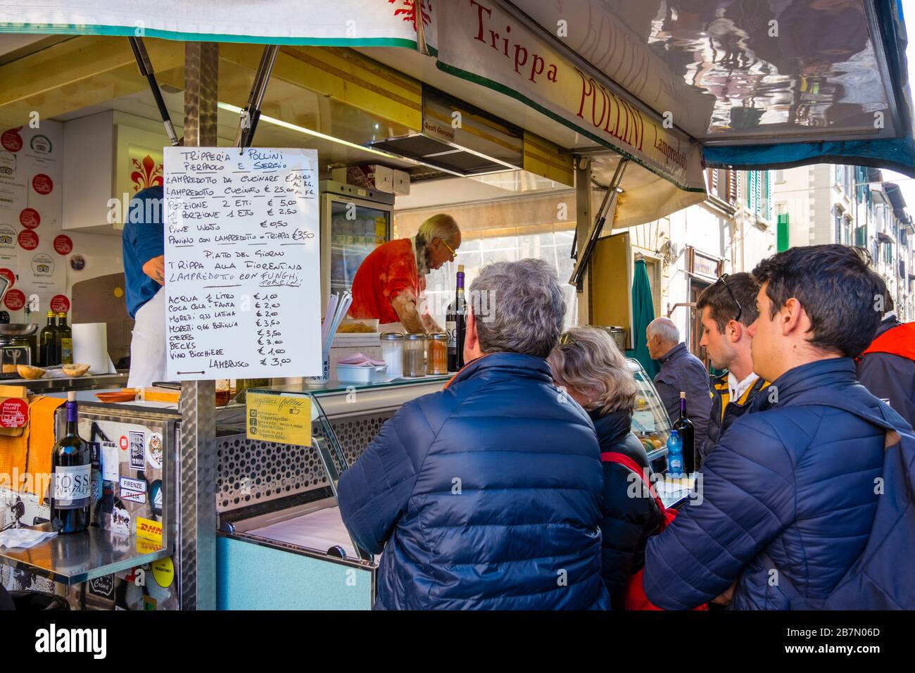 Tripperia Pollini, Trippa and Lampredotto stall, Piazza Sant'Ambrogio ...