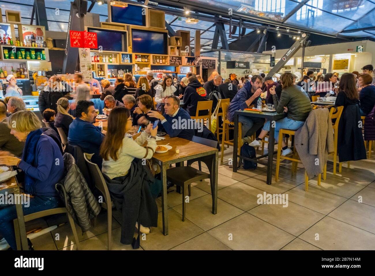 Upstairs food court, Mercato Centrale, central market hall, centro ...