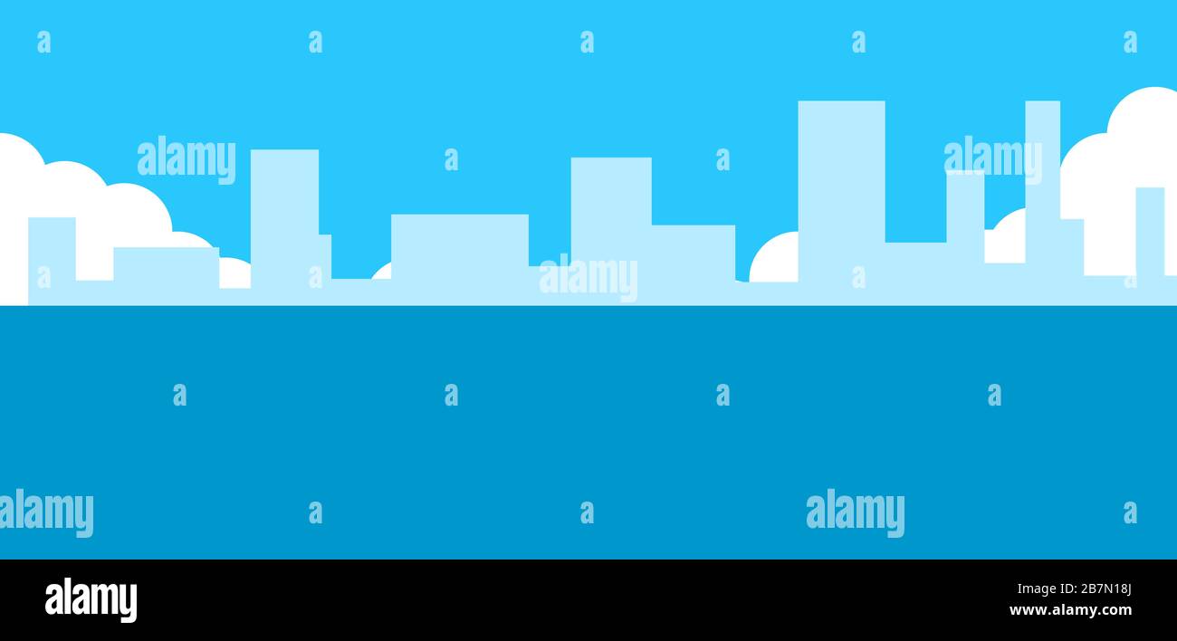 Abstract blue city background with buildings Stock Photo - Alamy