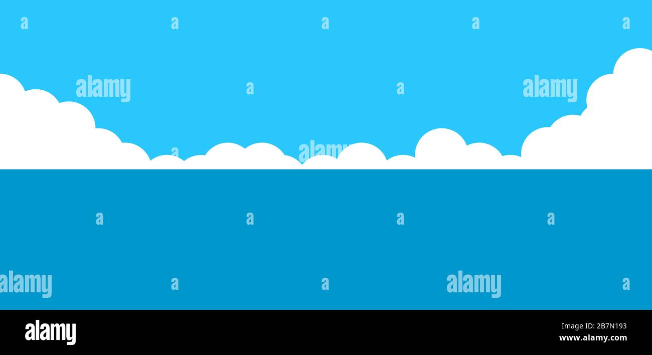 Abstract blue 2d background with clouds and space for text Stock Photo ...