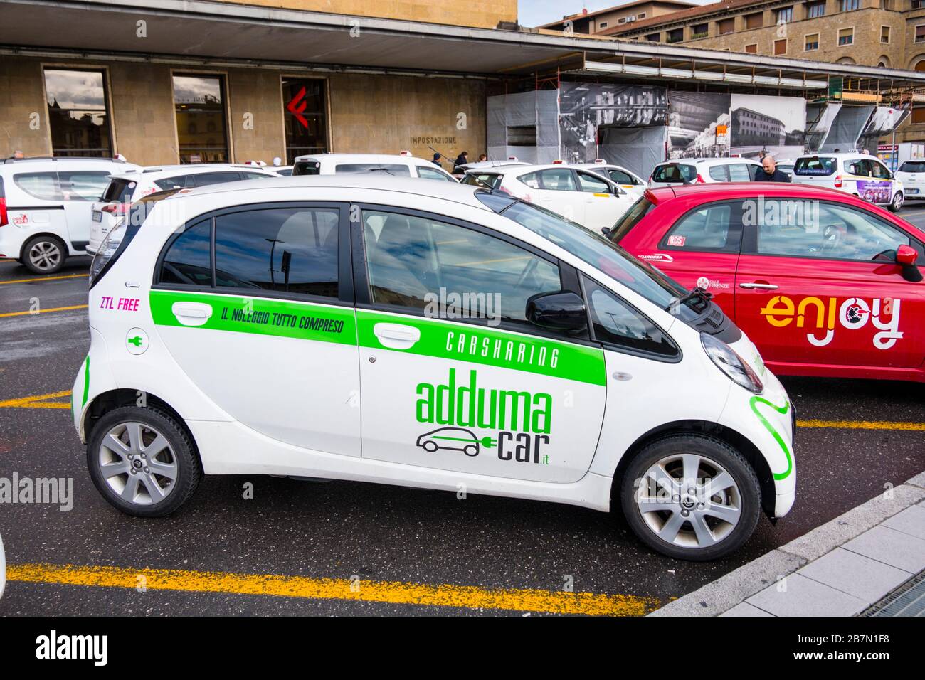 electric car sharing car, Florence, Italy Stock Photo - Alamy
