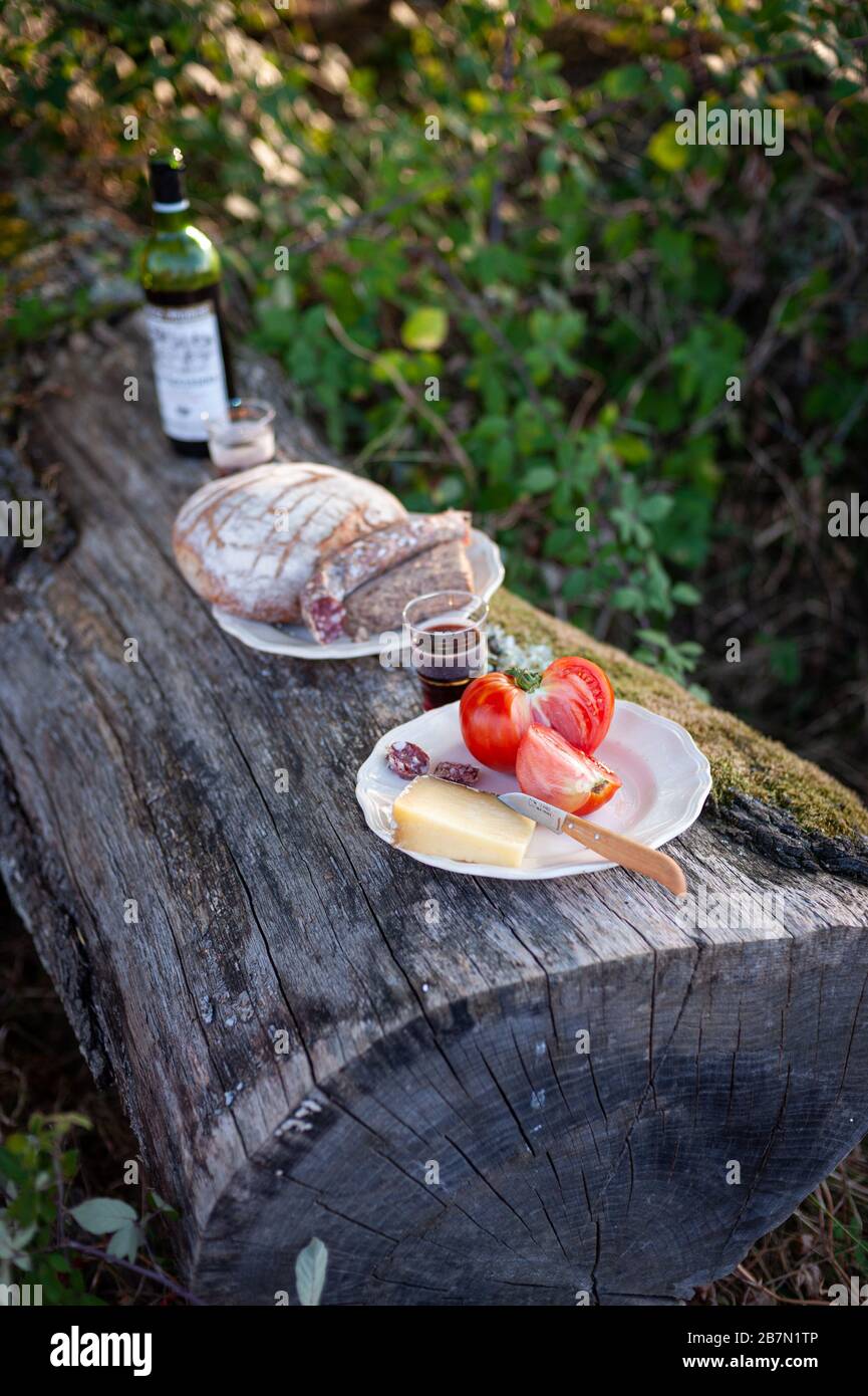 Outdoor Picnic Table France High Resolution Stock Photography and ...
