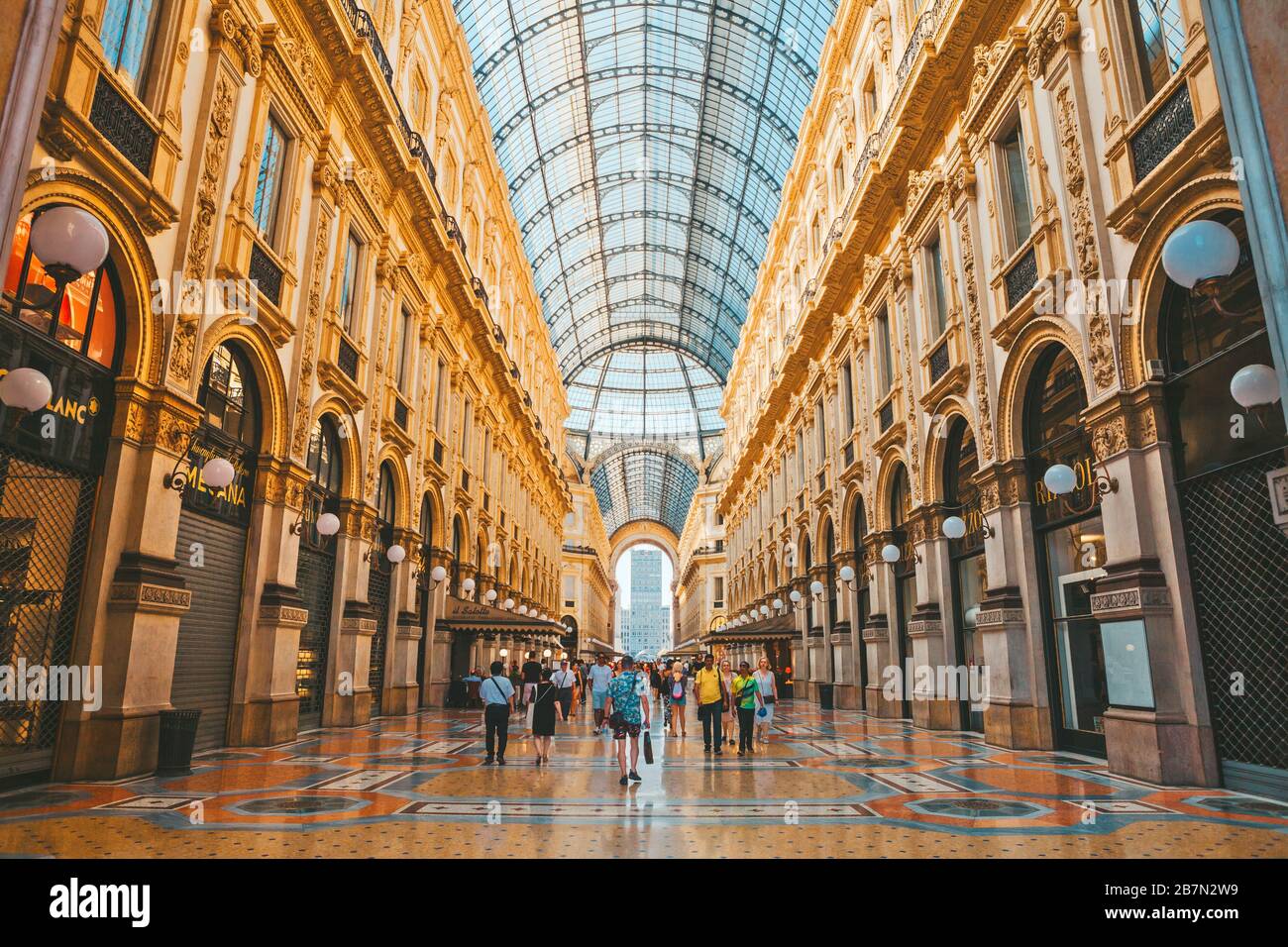 Milan, Italy - July 1, 2019: Galleria Vittorio Emanuele II in Milano ...