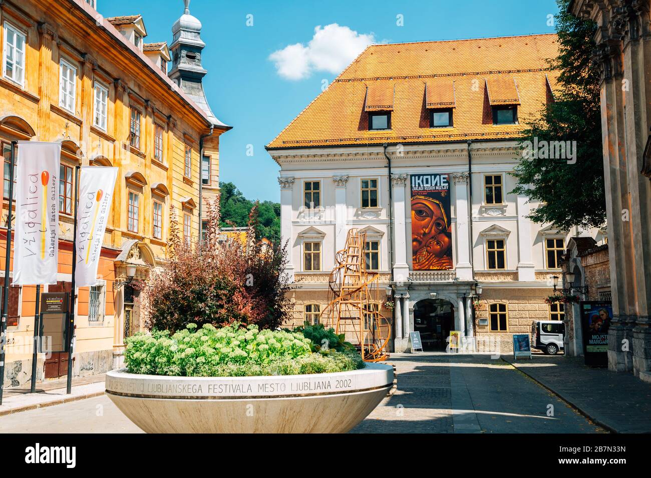 Ljubljana, Slovenia - July 2, 2019 : City Museum of Ljubljana at French ...