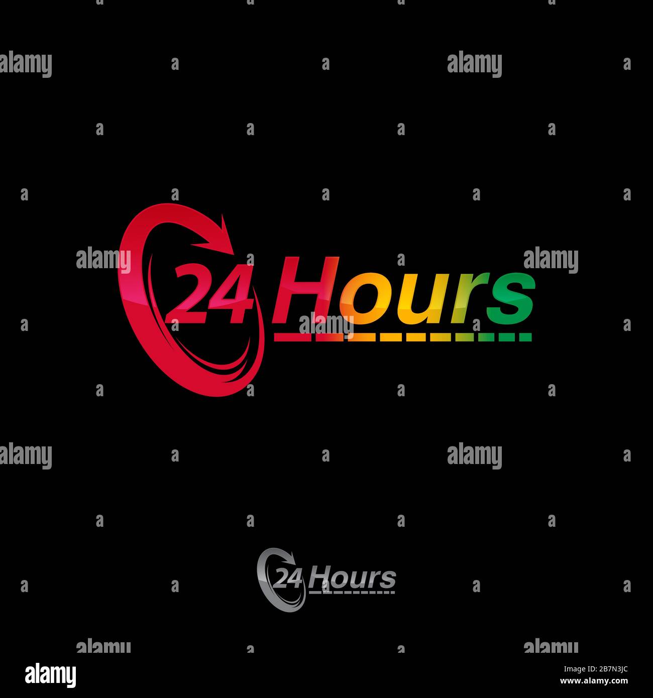 Around the clock logo hi-res stock photography and images - Alamy