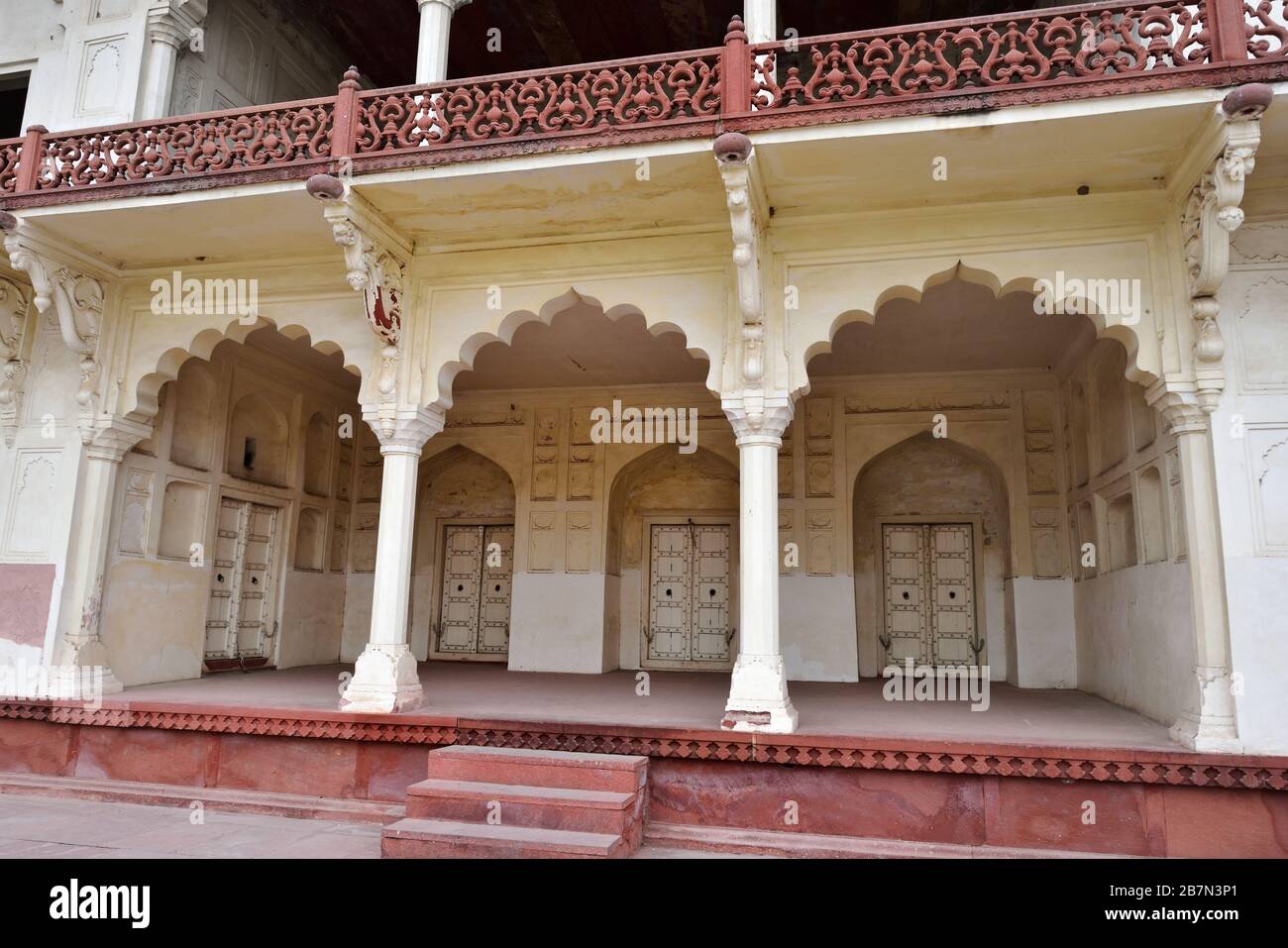Agra Fort, India - 7th November 2019:Decorative marble work in the Agra ...