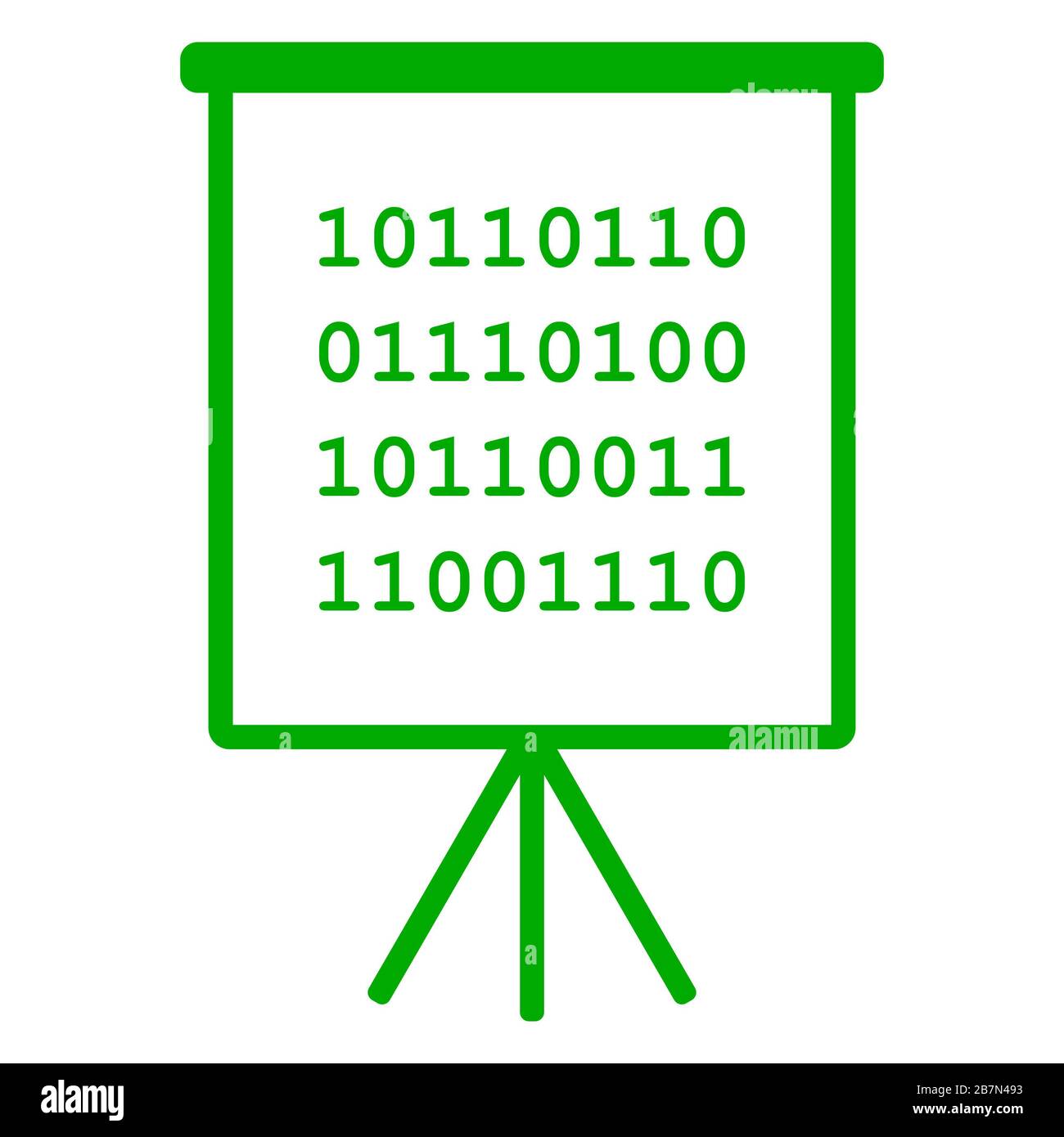 Binary code and flipchart Stock Photo - Alamy