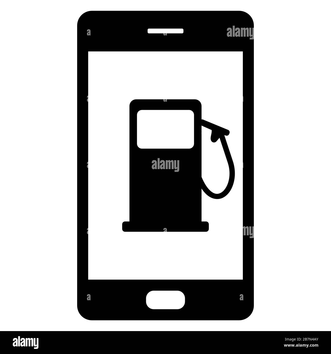 Gas station and smartphone Stock Photo - Alamy