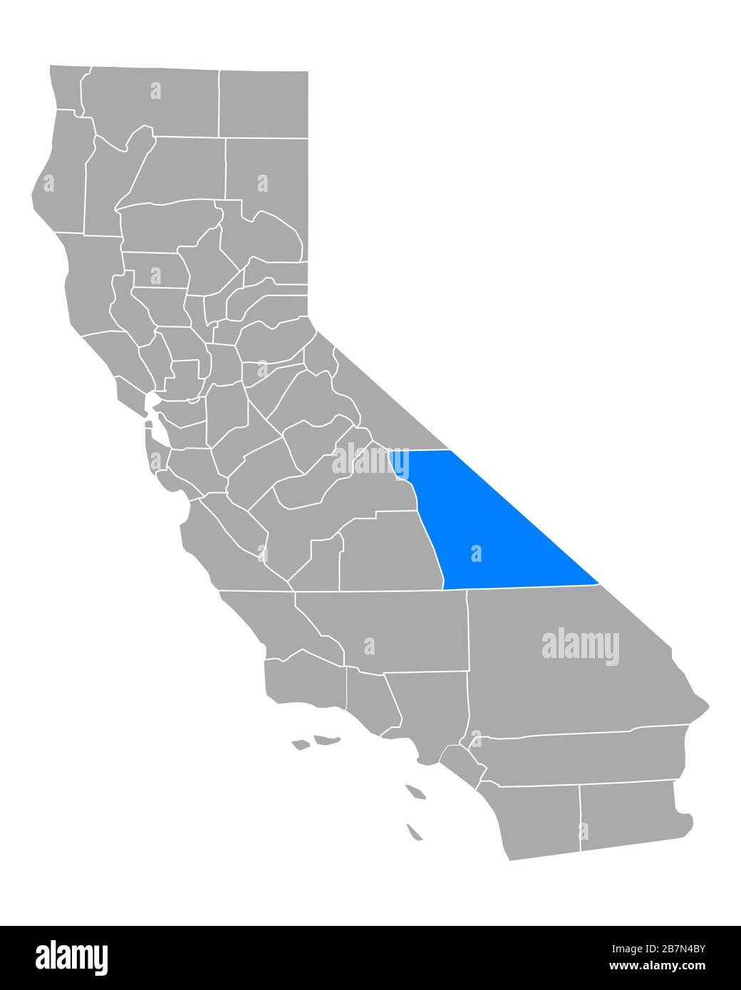 Map of Inyo in California Stock Photo - Alamy