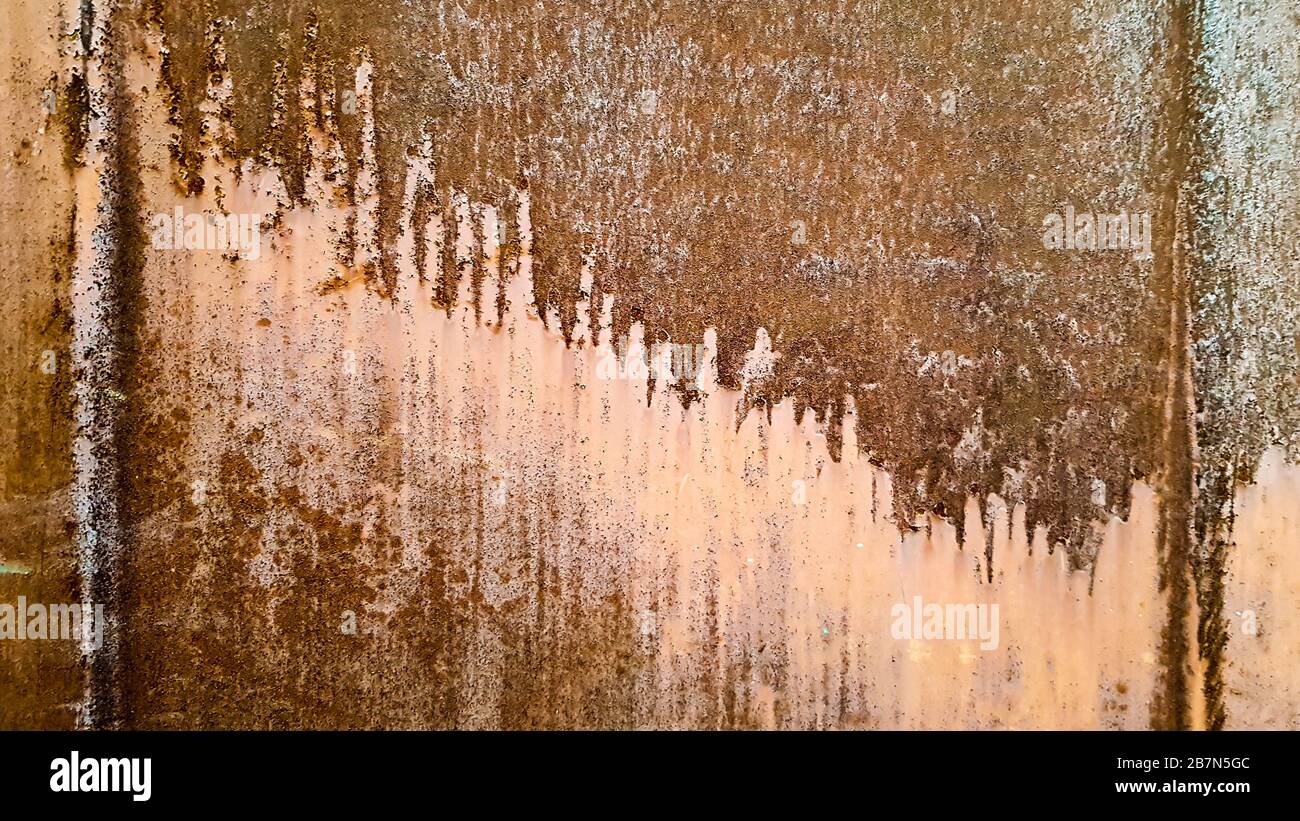 Dark worn rusty metal texture background. Steel walkway mats sprayed ...