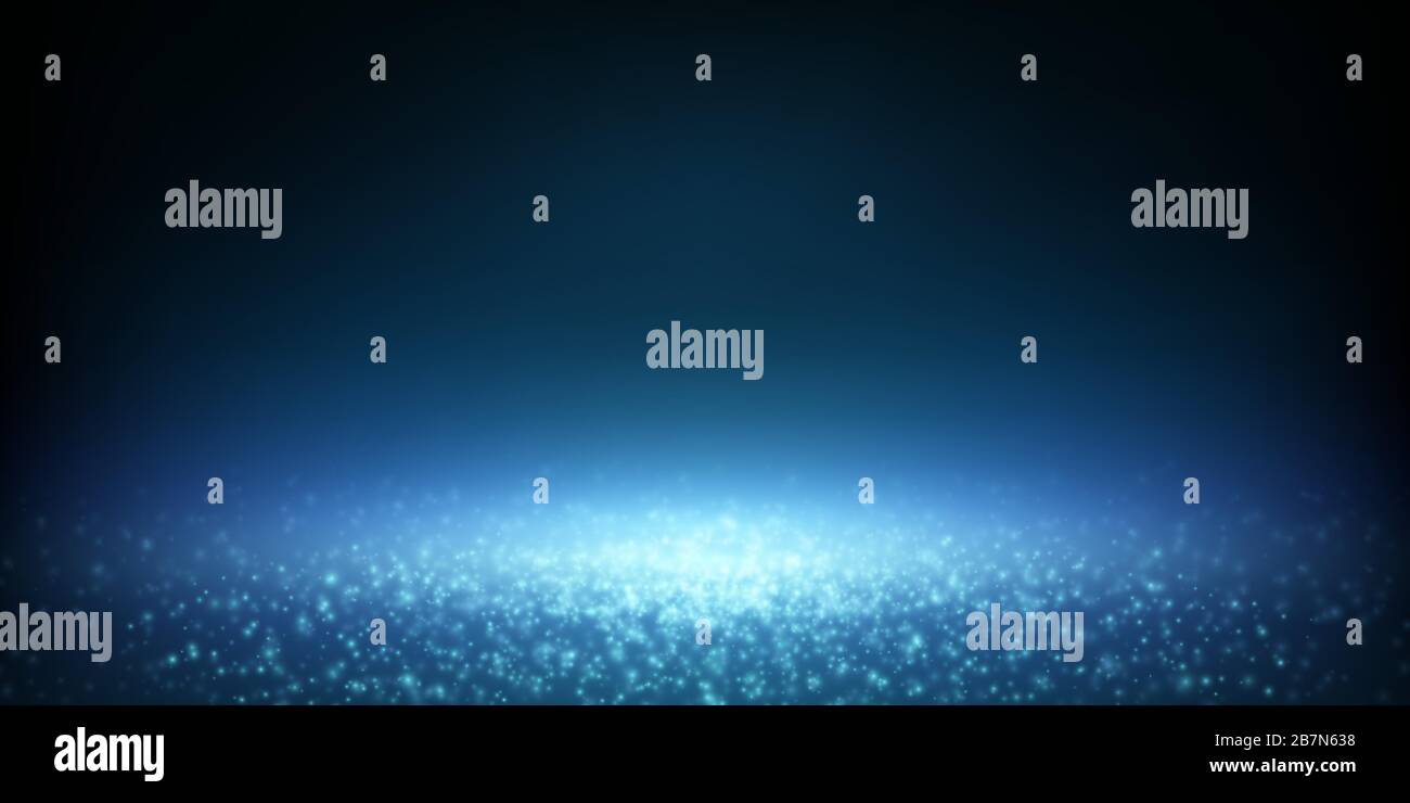 falling glittering dust spotlight, luxury blurred lights bokeh. vector ...