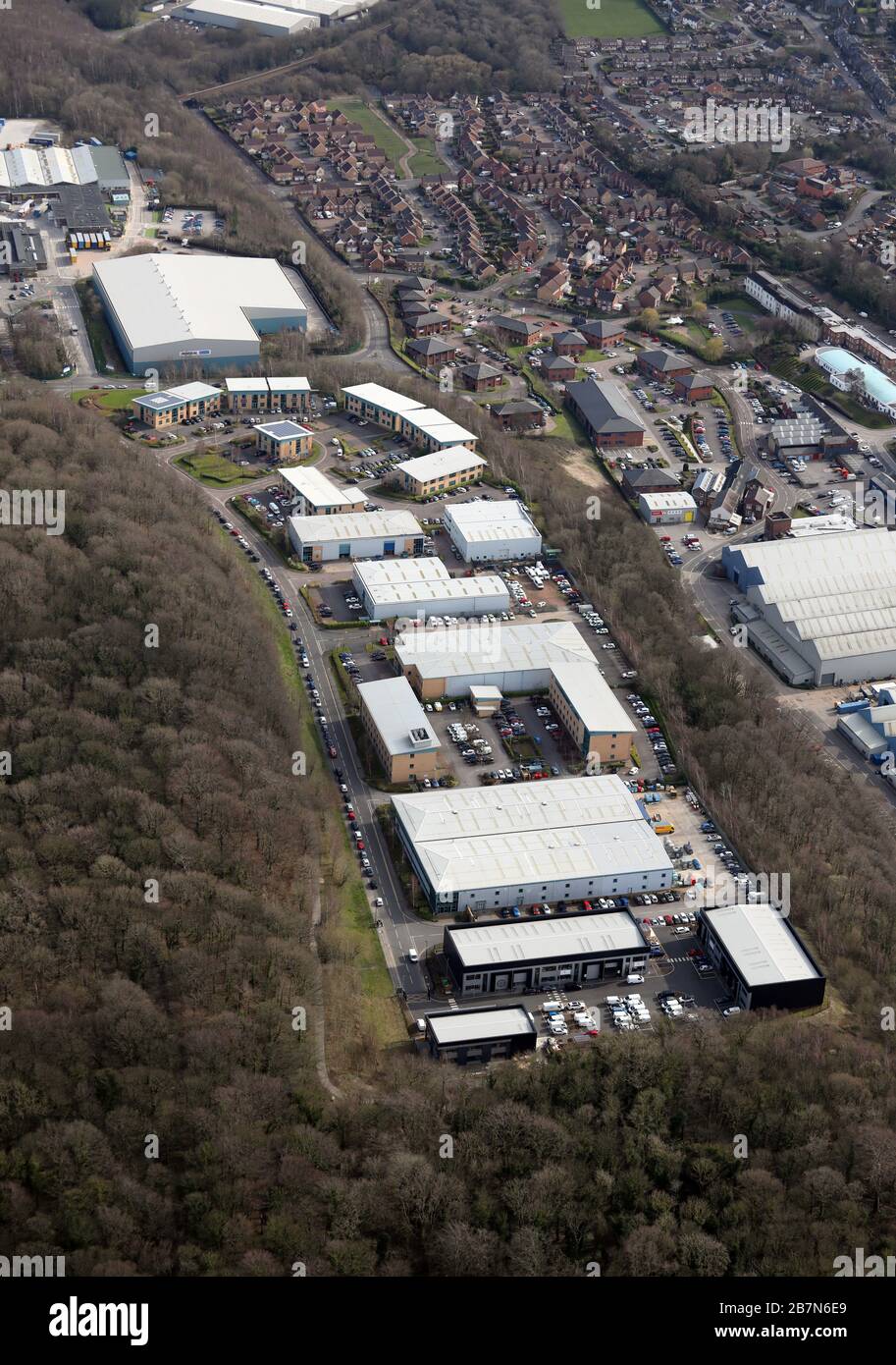 aerial view of Winston Business Park, Sheffield, South Yorkshire Stock ...