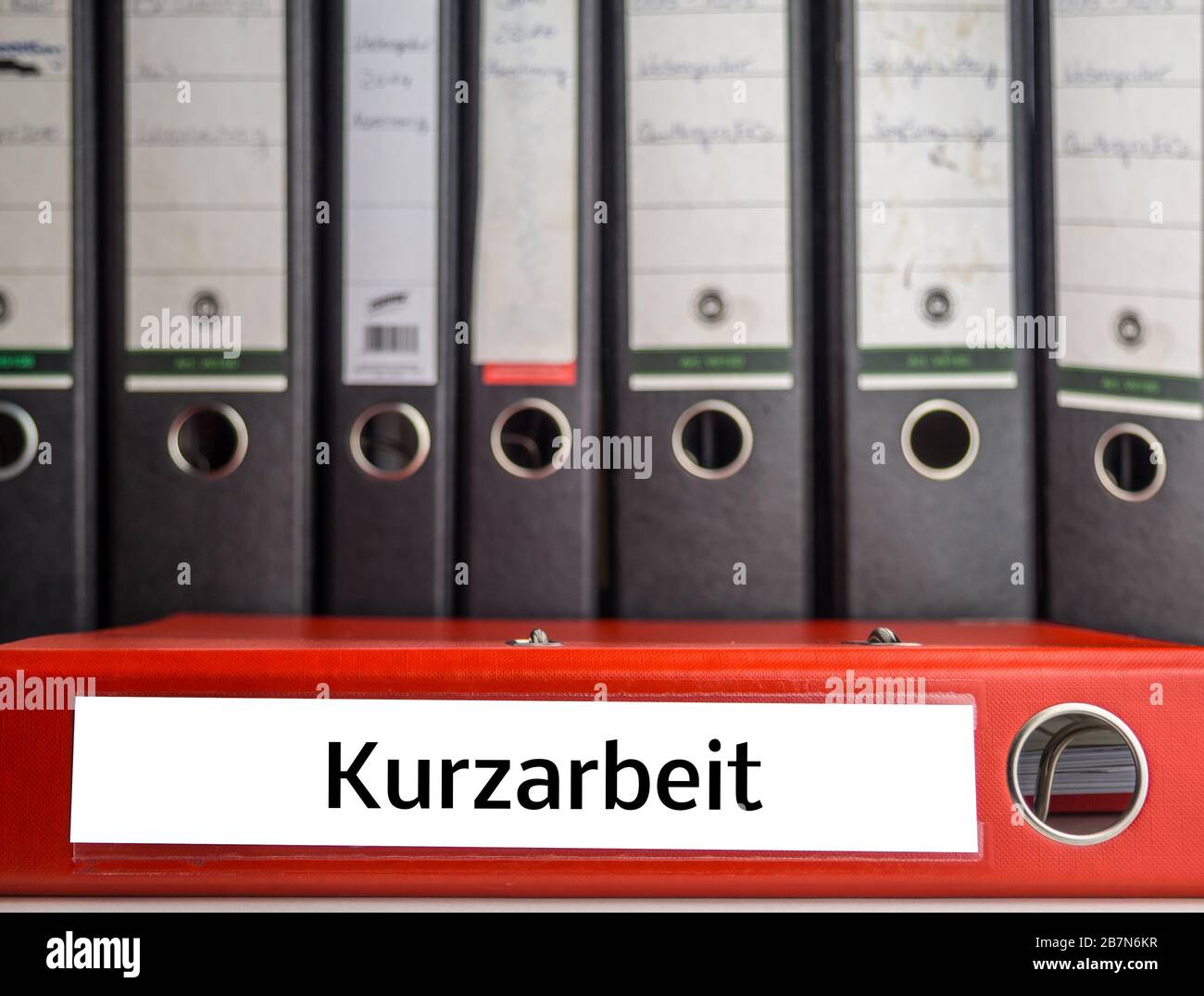 Short-time work file folder icon image in german Stock Photo - Alamy