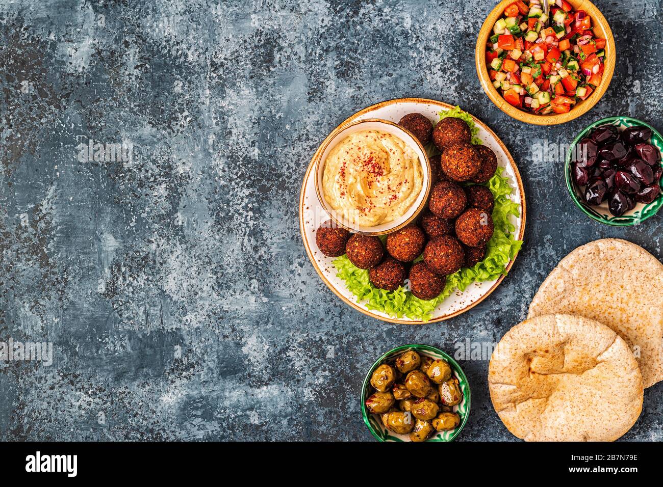 Falafel - traditional dish of Israeli and Middle Eastern cuisine, top ...