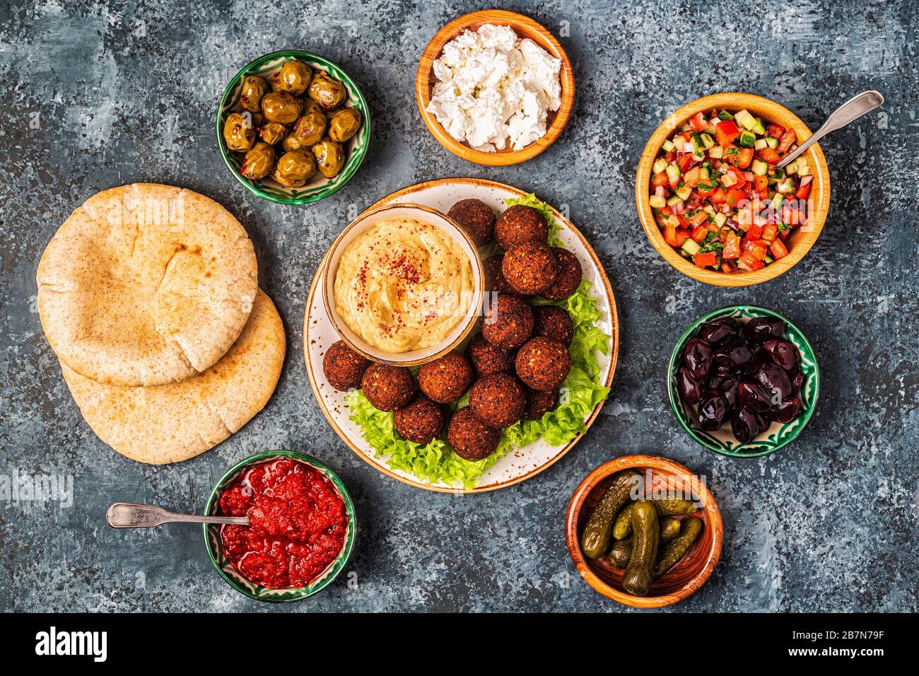 Falafel - traditional dish of Israeli and Middle Eastern cuisine, top ...