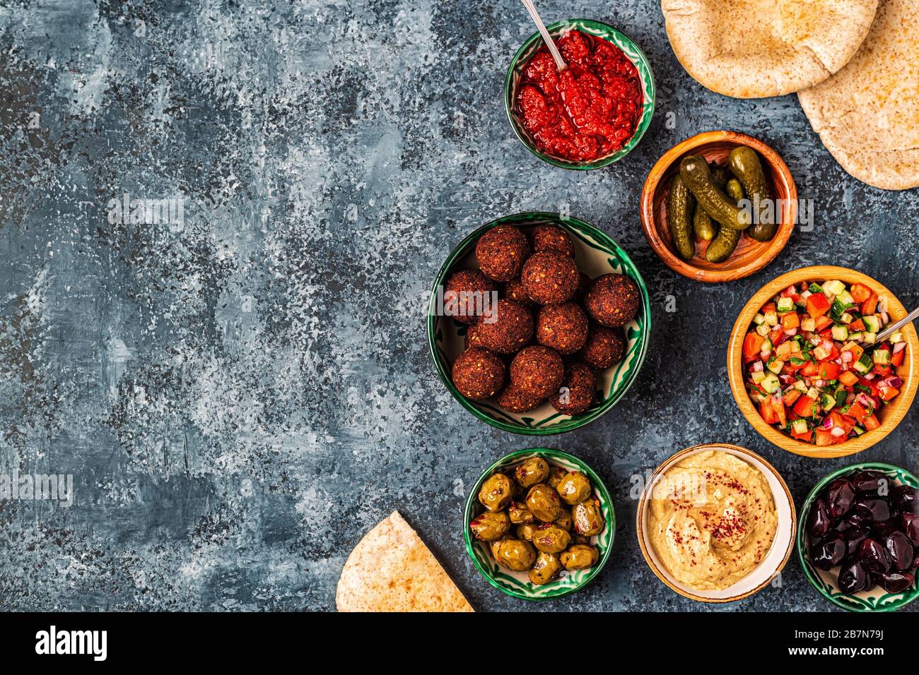 Falafel - traditional dish of Israeli and Middle Eastern cuisine, top ...