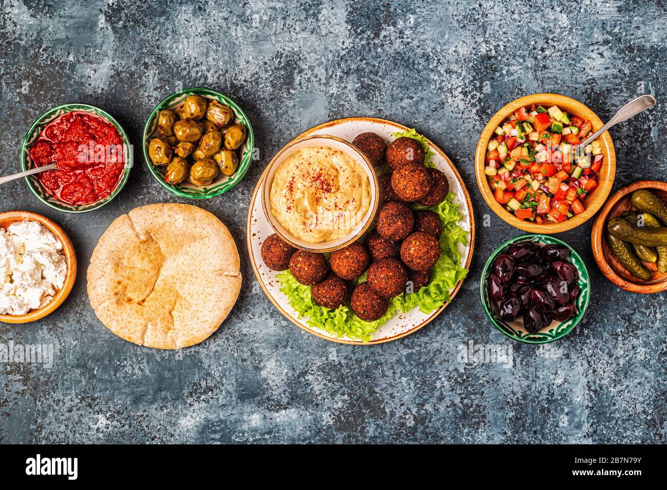 Falafel - traditional dish of Israeli and Middle Eastern cuisine, top ...