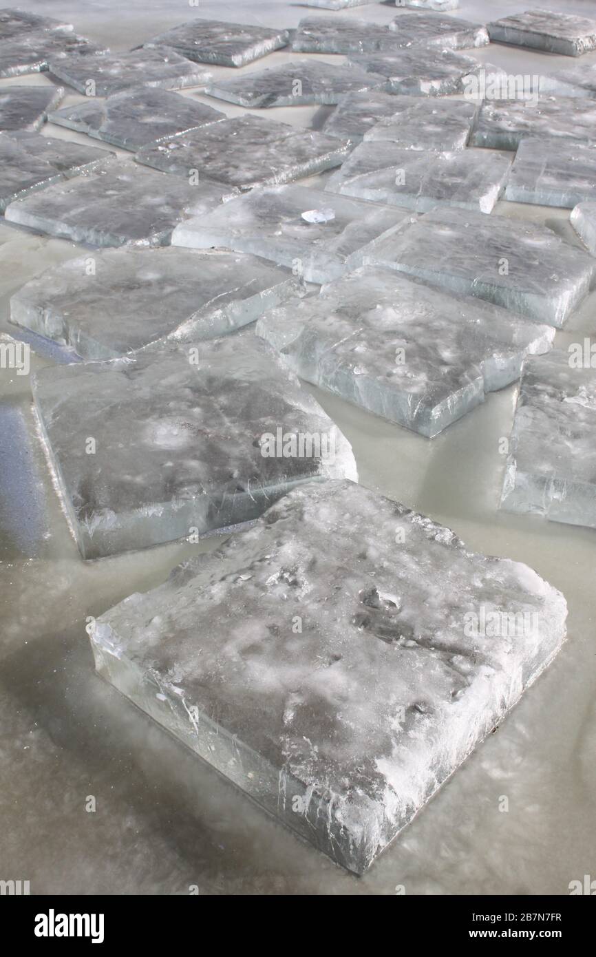 ice in the river, north china Stock Photo - Alamy