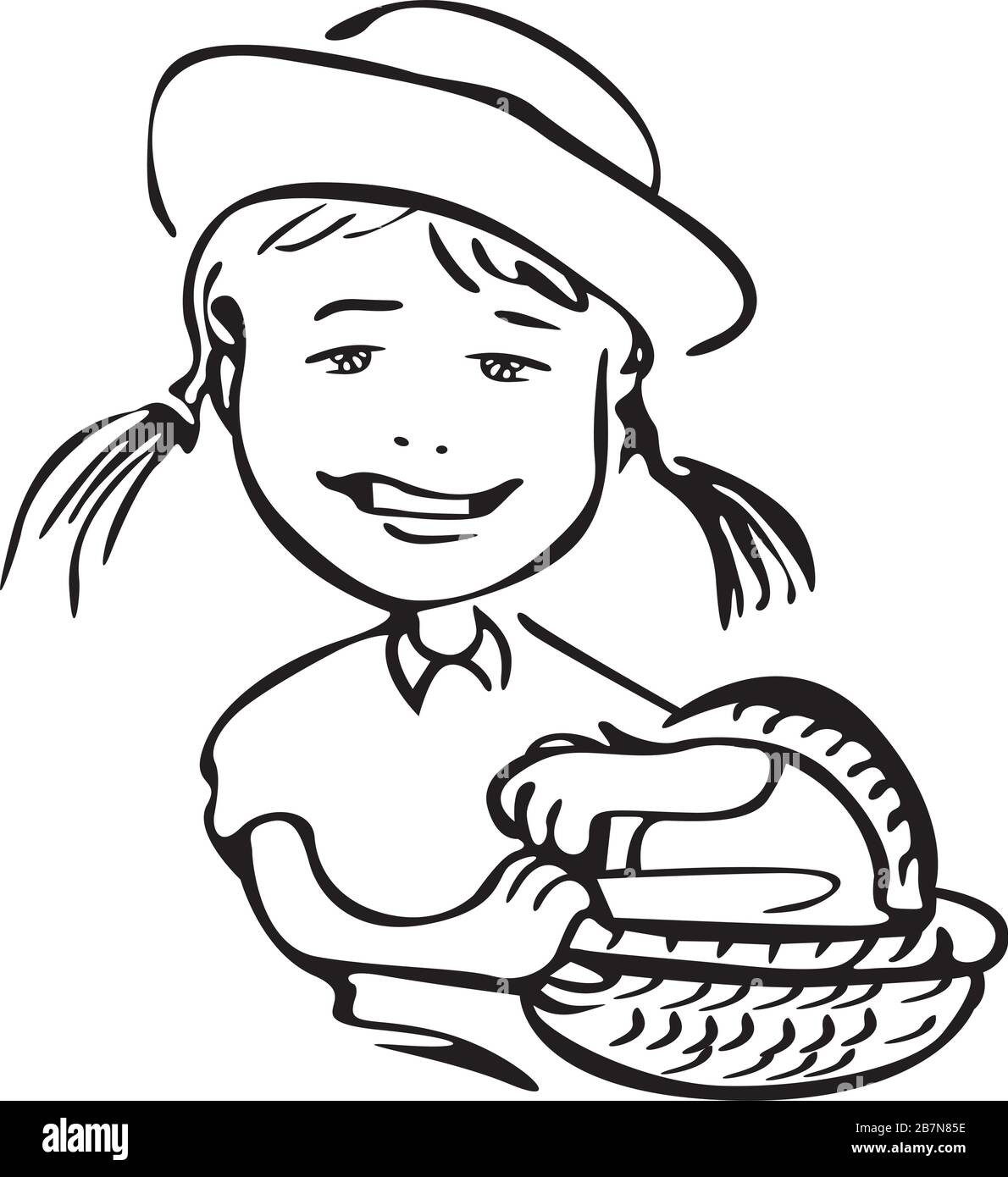 Black and white picture of baby girl Cut Out Stock Images & Pictures ...