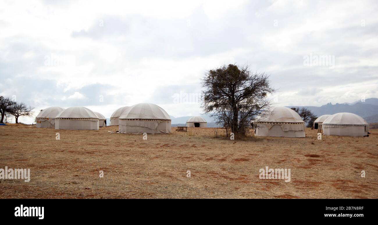 Old Nomadic Turkish Tents. Nomadic People Stock Photo - Alamy