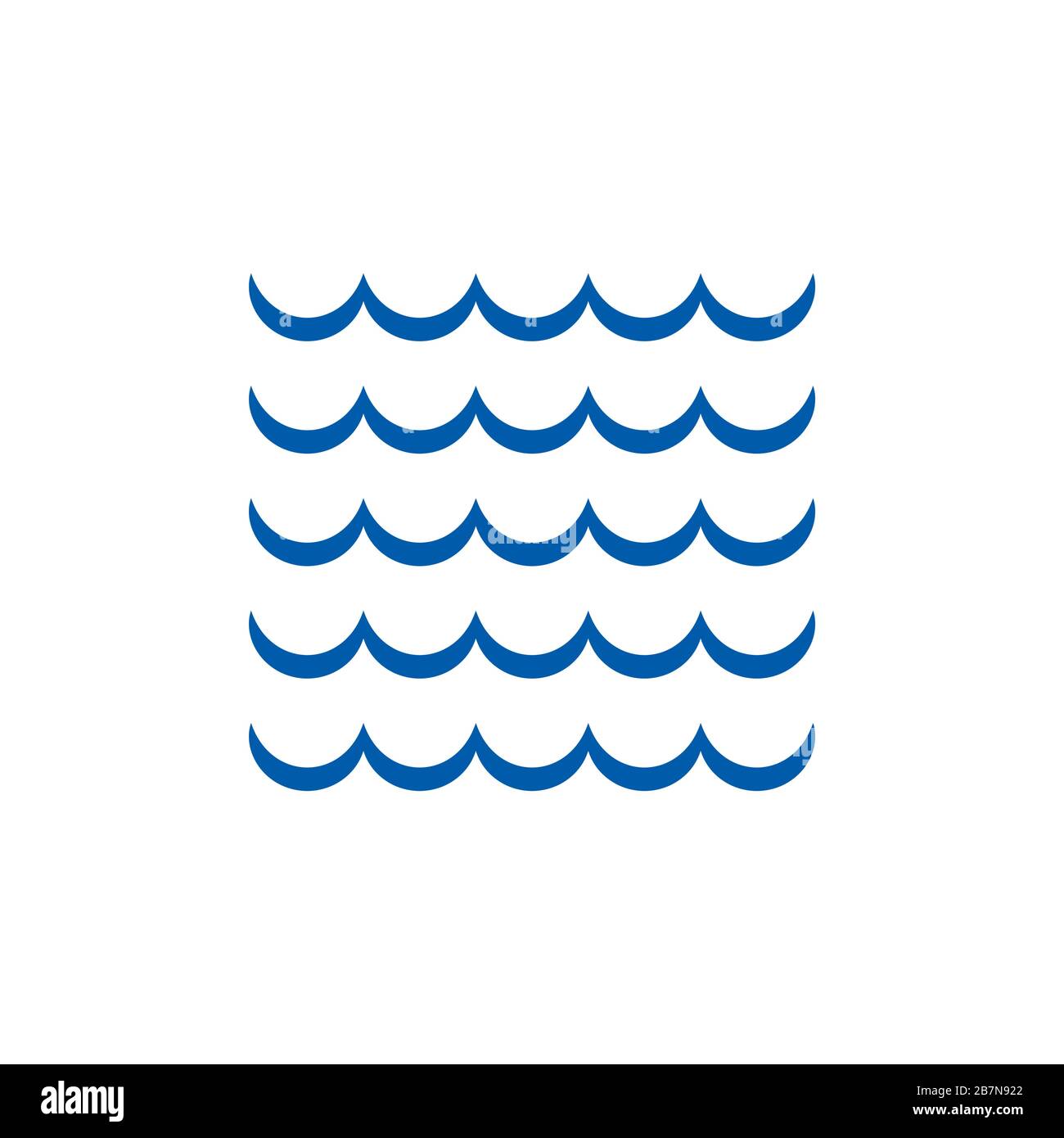 Wave vector icon on white background. Flat design Stock Vector Image ...
