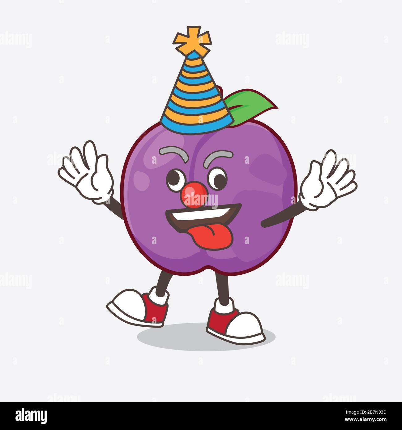 Cartoon illustration funny plum fruit hi-res stock photography and ...