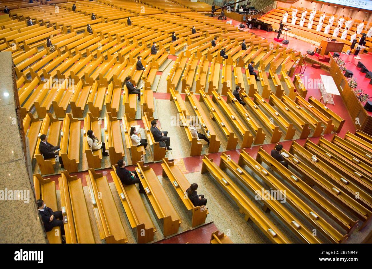 Yoido Full Gospel Church, Mar 15, 2020 : A small number of senior ...
