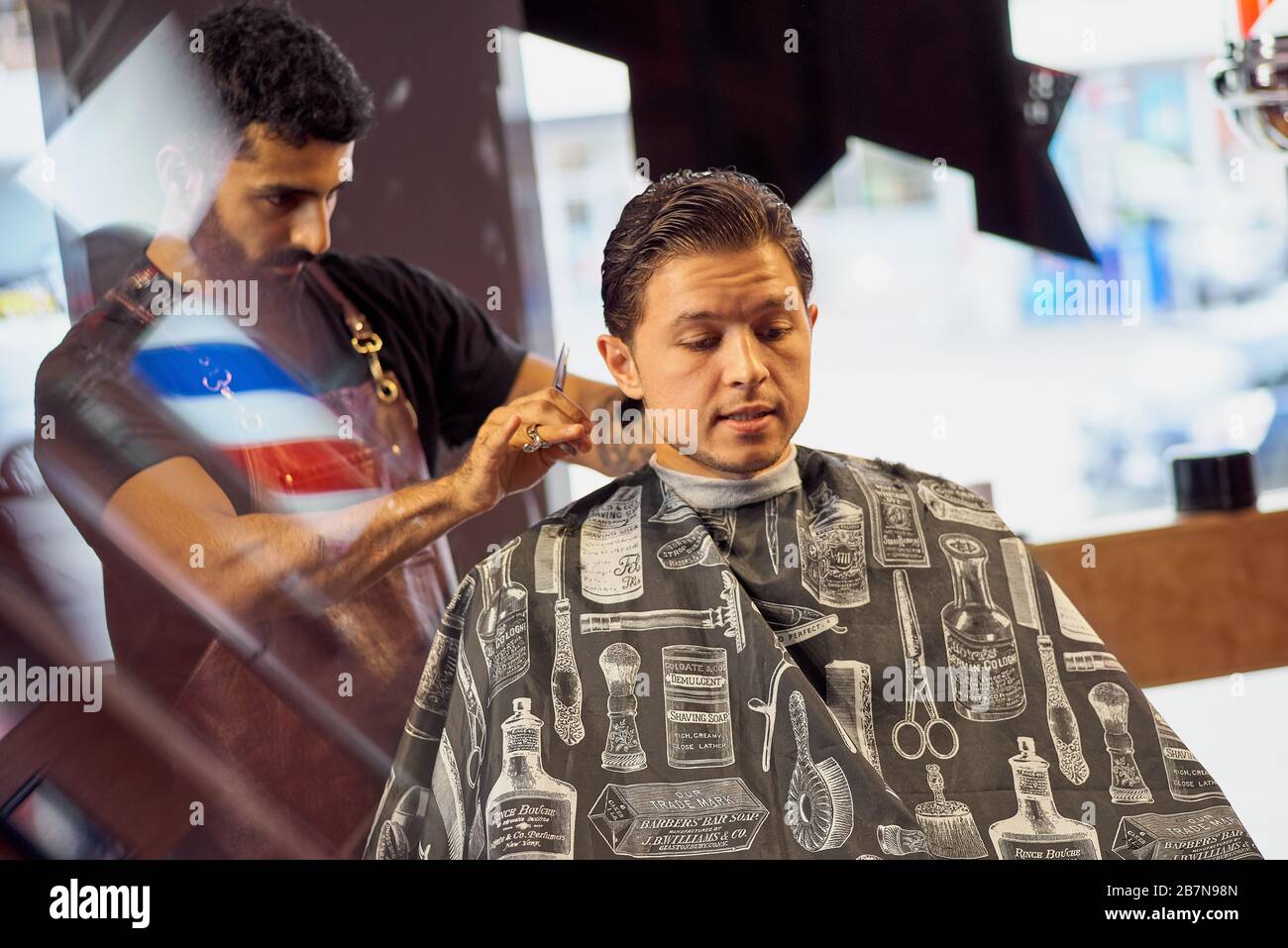Barbershop master scissors businessman hi-res stock photography and ...