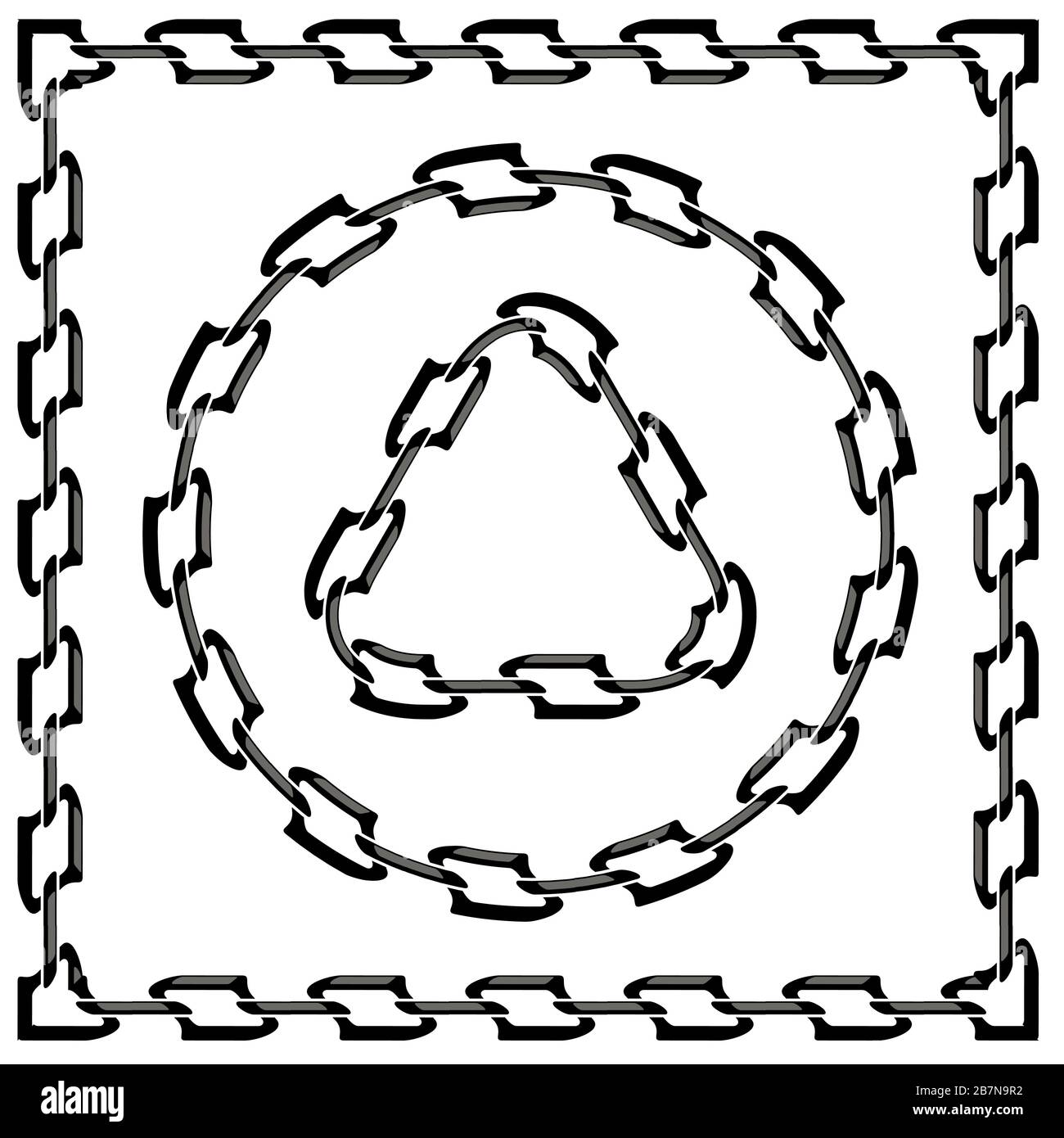 Set of Chain Frames Isolated on White Background Stock Photo - Alamy