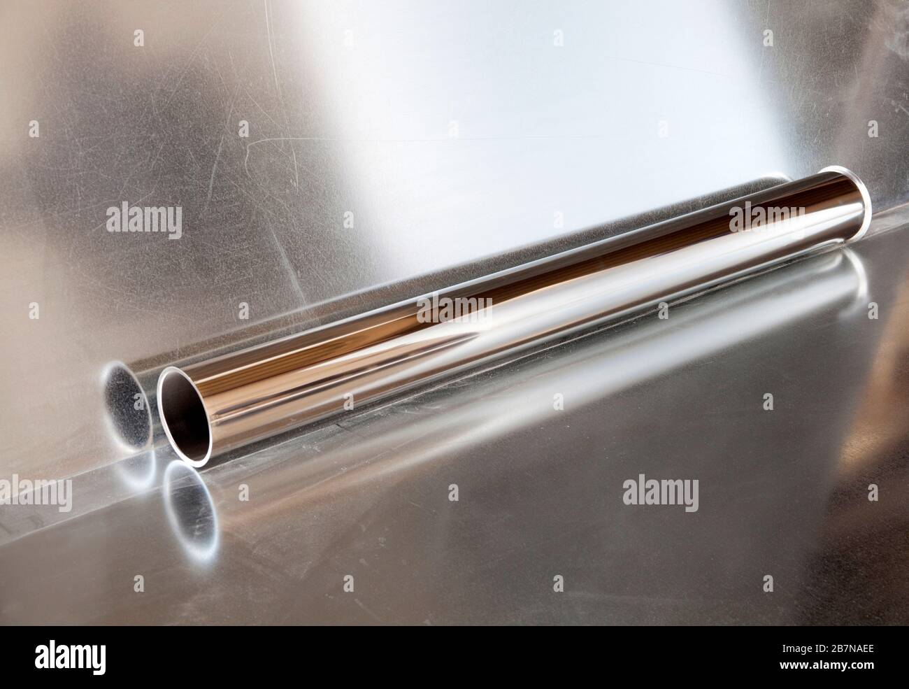 new metal pipe texture background Stock Photo - Alamy