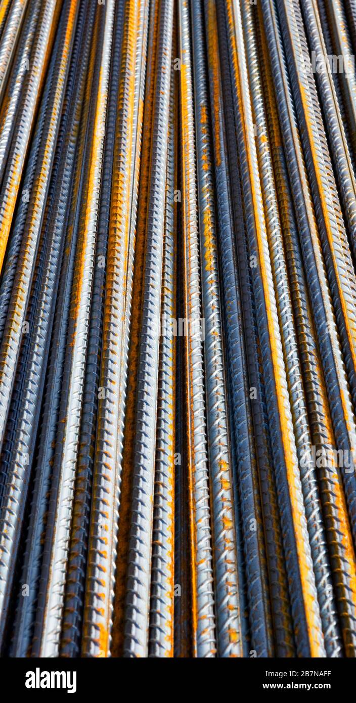 Building material, steel construction, iron bars, Austria Stock Photo ...