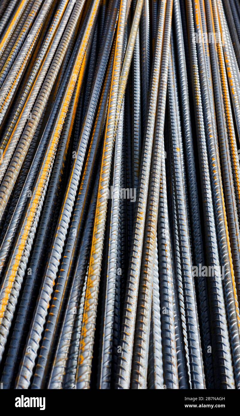 Building material, steel construction, iron bars, Austria Stock Photo ...