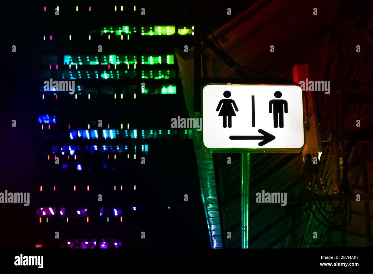 Signs night bathroom, toilet sign male - female, signs, lights, signs ...