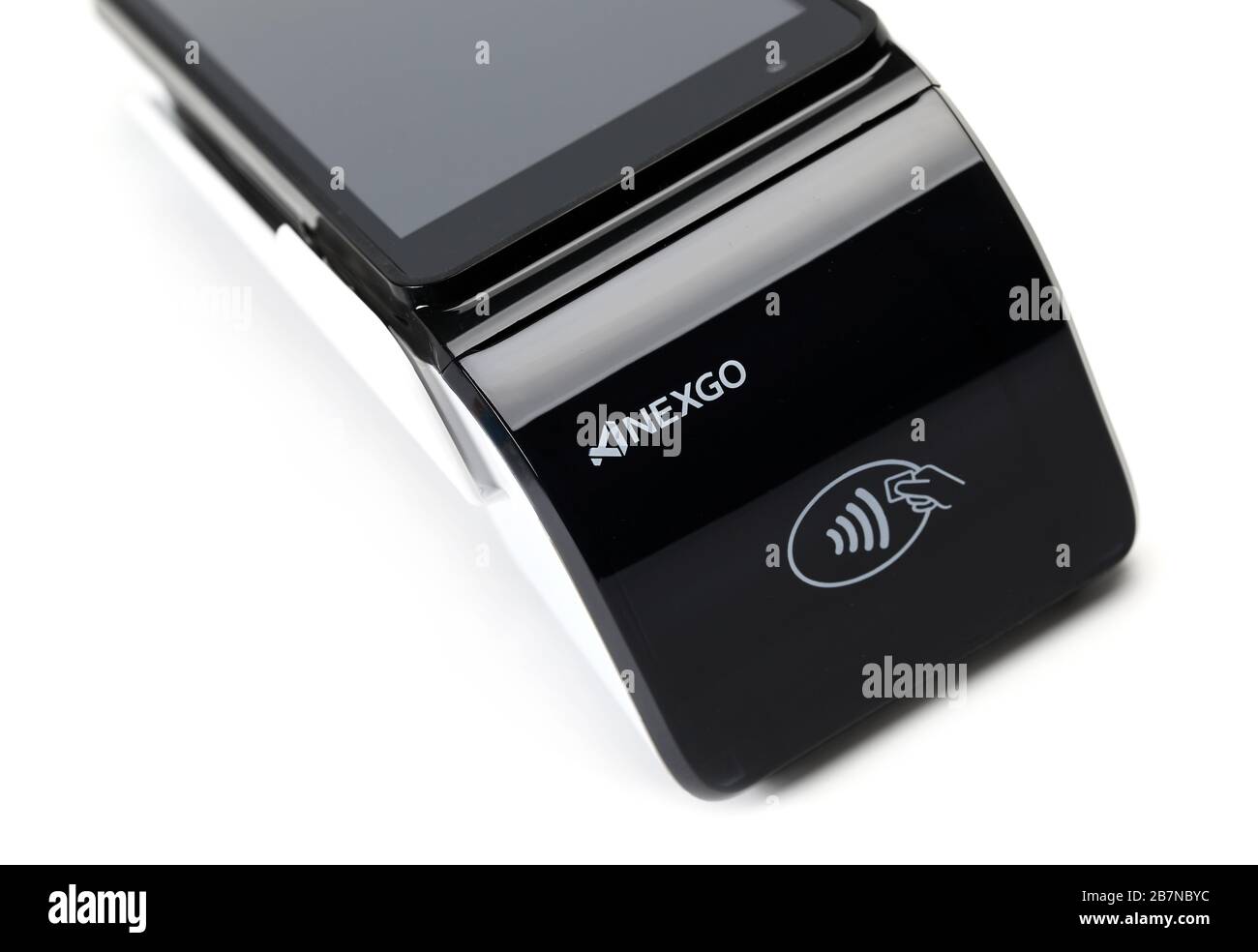Nexgo N3 pos terminal isolated over white background Stock Photo - Alamy