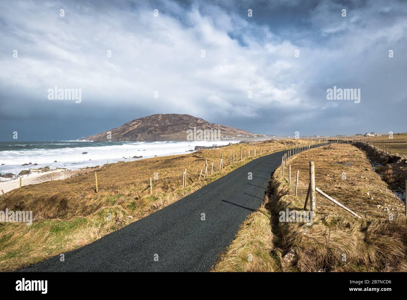 Remote Coastal road in Inishowen County Donegal Ireland Stock Photo - Alamy