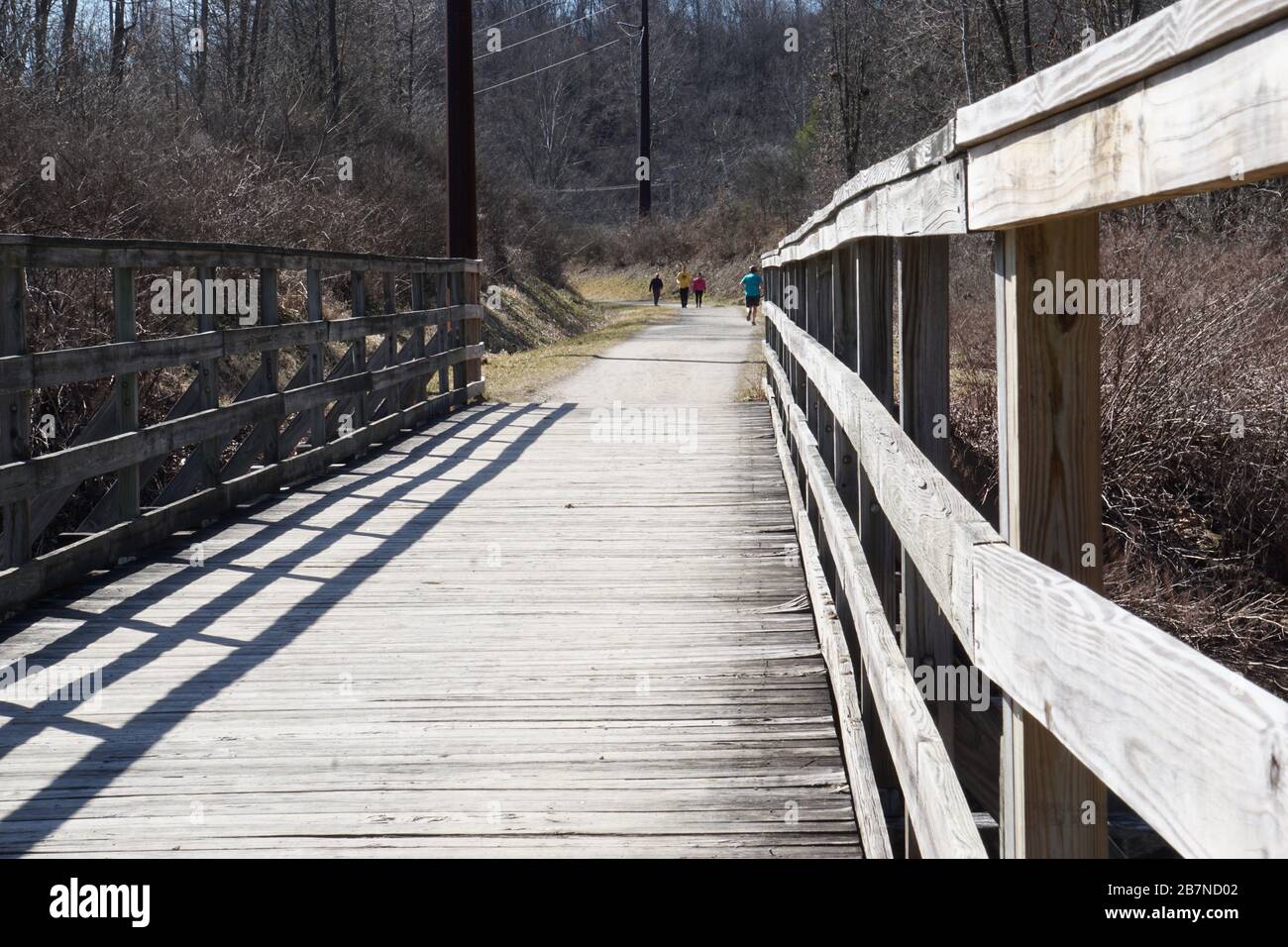 Hiking path bridge Stock Photo - Alamy