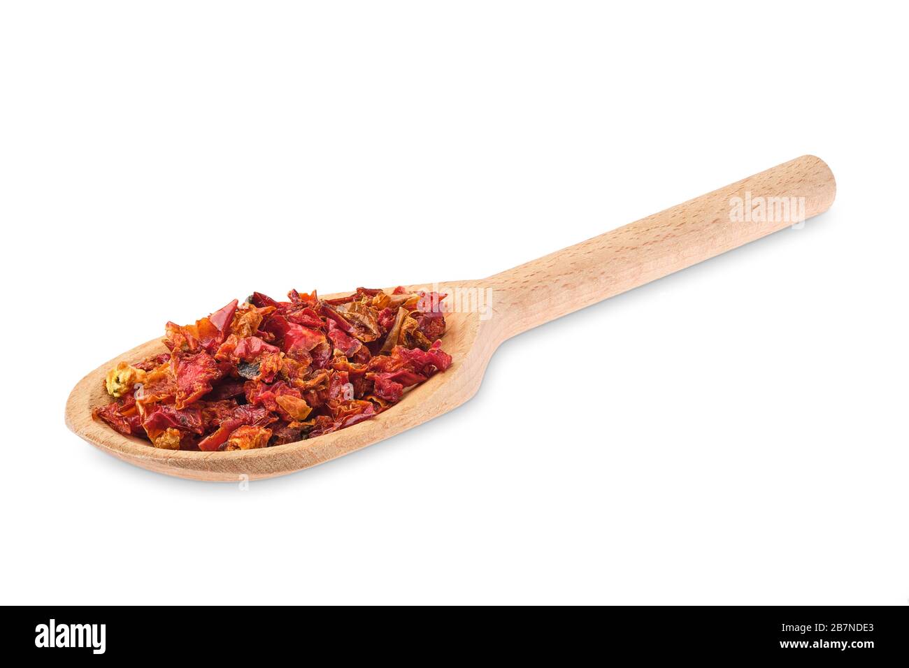Wooden spoon with pepper isolated on white Stock Photo - Alamy