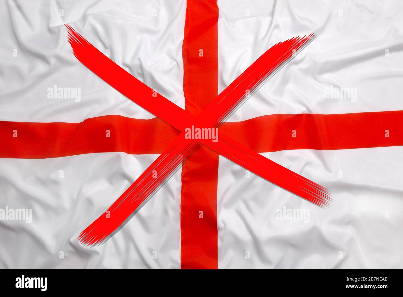Crossed out england flag hi-res stock photography and images - Alamy