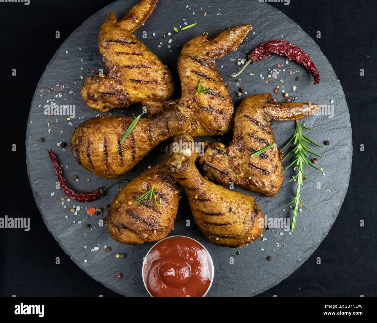 Chicken wings legs cooking grill hi-res stock photography and images ...