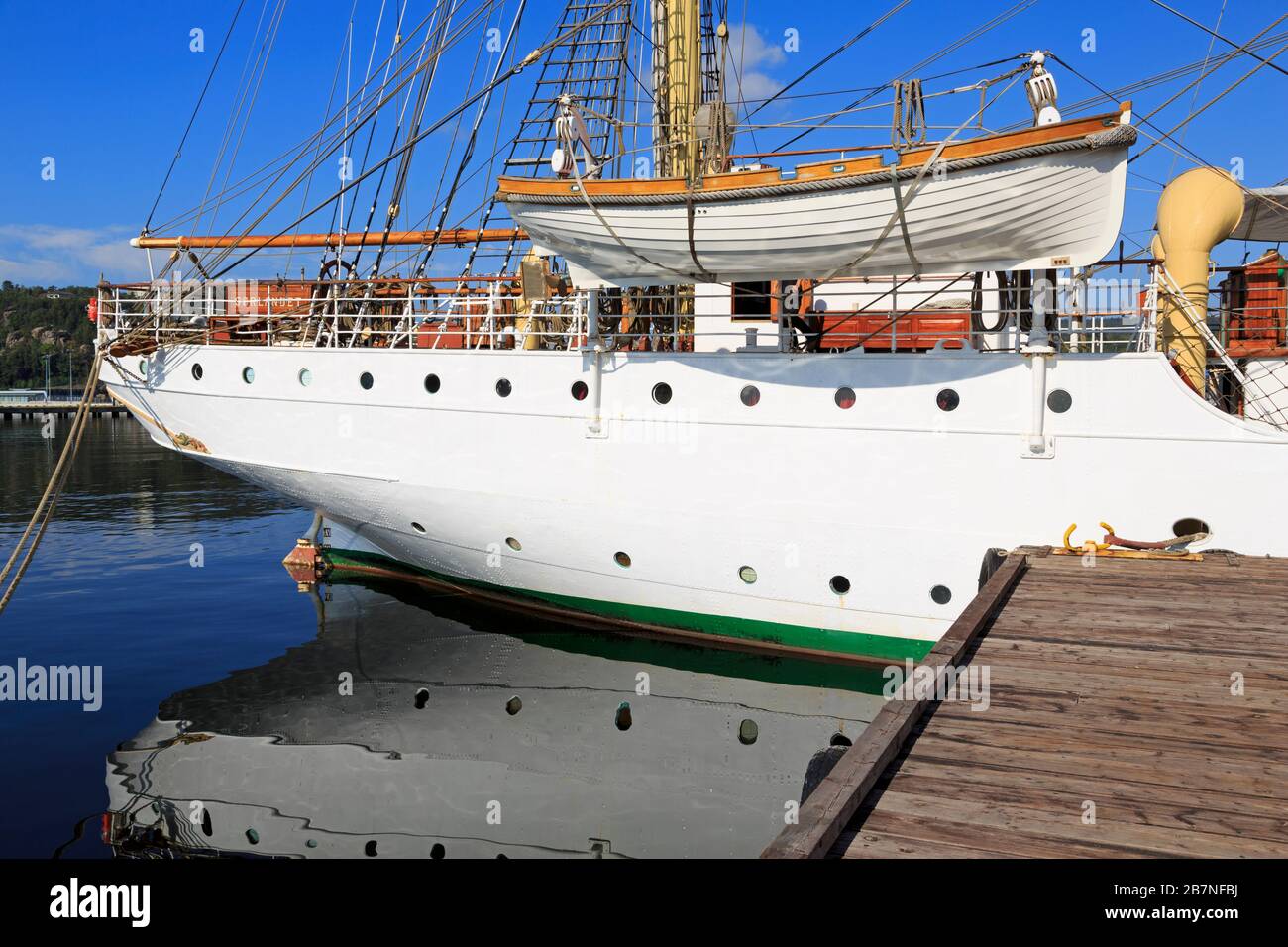 Sorlandet sailing ship, Vestre Harbor, Kristiansand, Norway, Europe ...