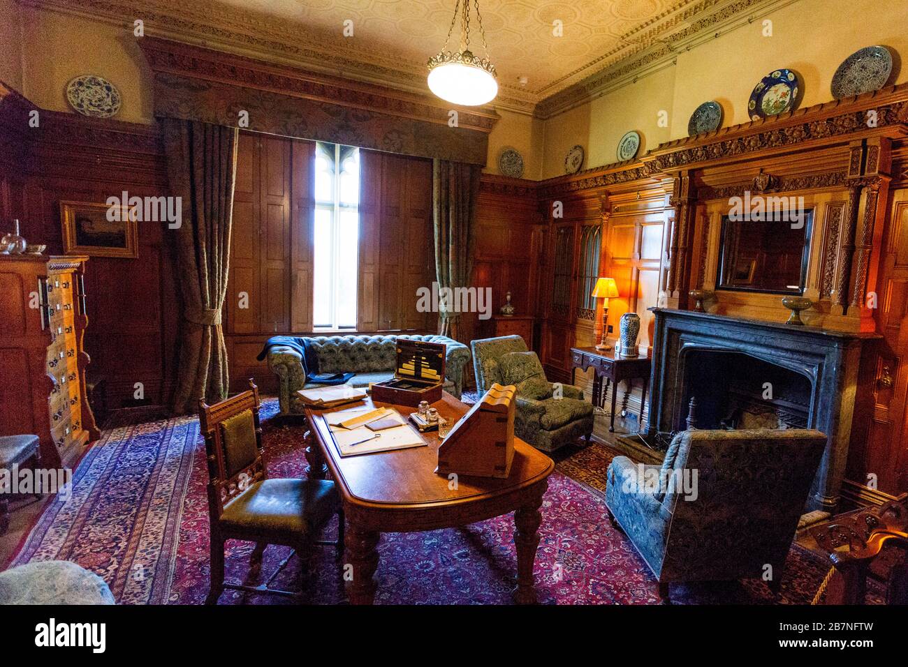 Antony's study at Tyntesfield House, nr Wraxall, North Somerset ...