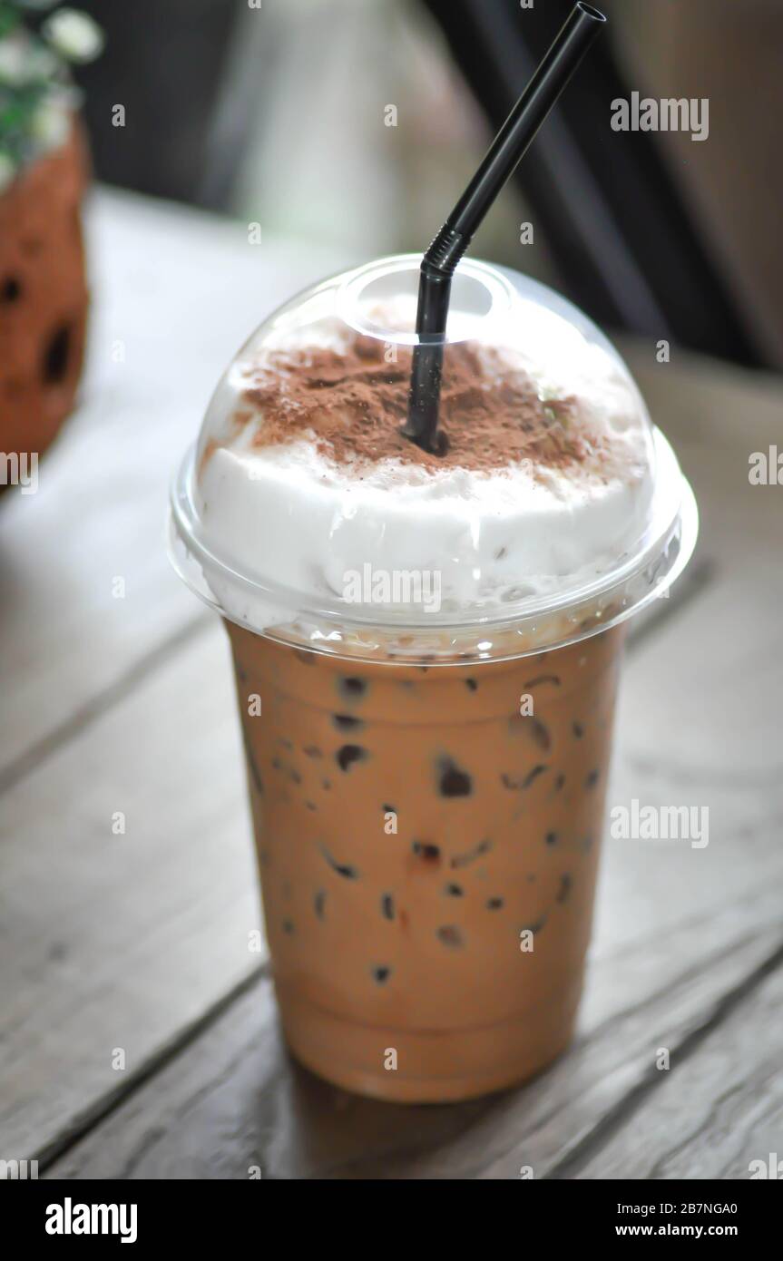 iced coffee or iced cappuccino, coffee Stock Photo - Alamy