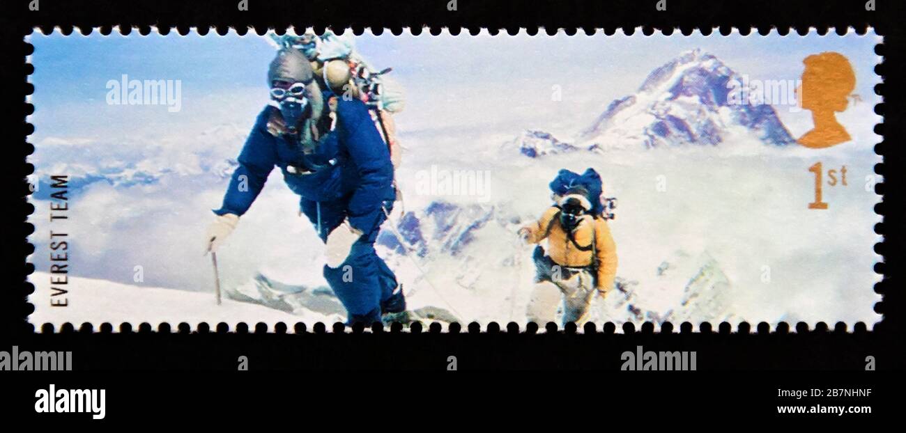 Postage stamp. Great Britain. Queen Elizabeth II. Extreme Endeavours ...